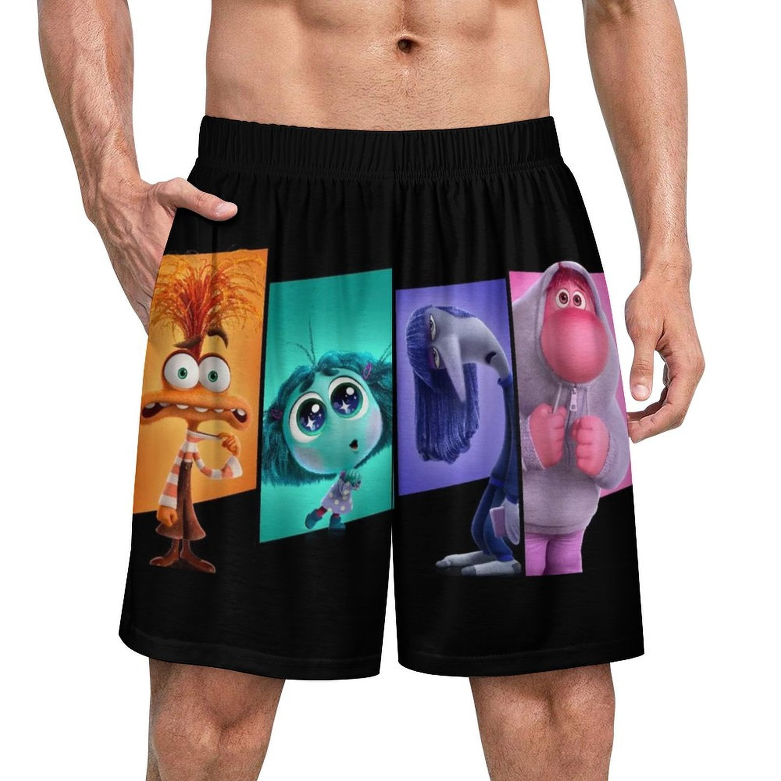 Inside Out Men's Short Pajama Pants Soft Trendy Sleep Shorts Breathable ...