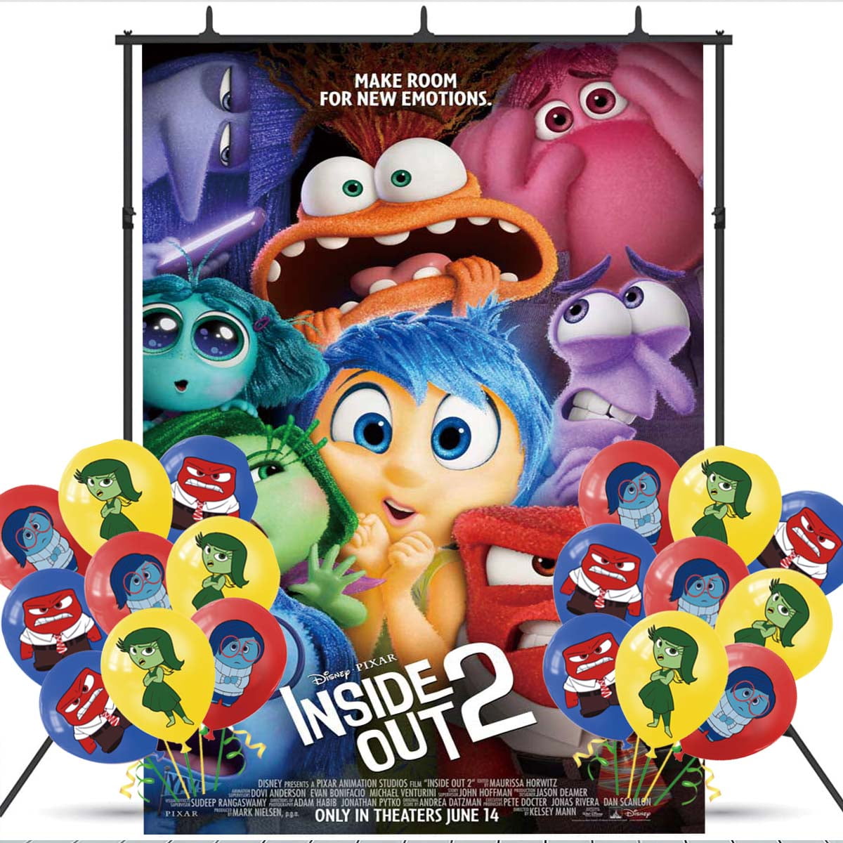 Inside Out Party Decorations Backdrop Banner Balloons Taspestry Wall ...