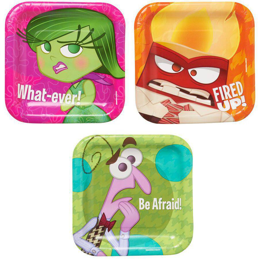 Inside Out Party Paper Square Plate, 7 in, 8ct - Walmart.com