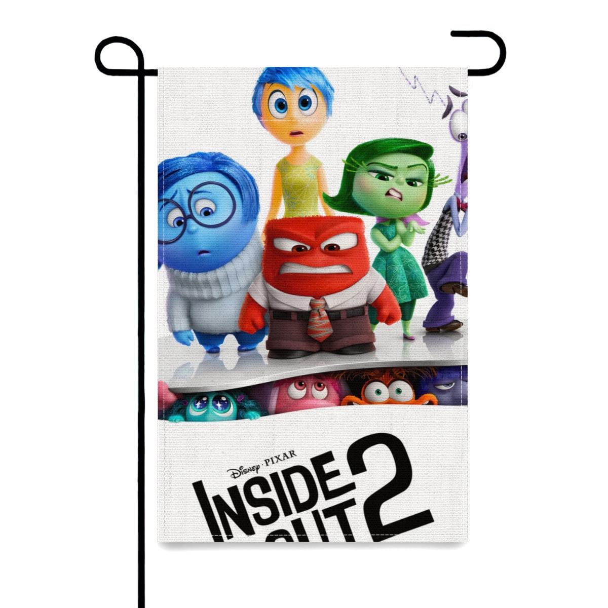 Inside Out Personalized Garden Flag Custom Double Sided Imitation ...