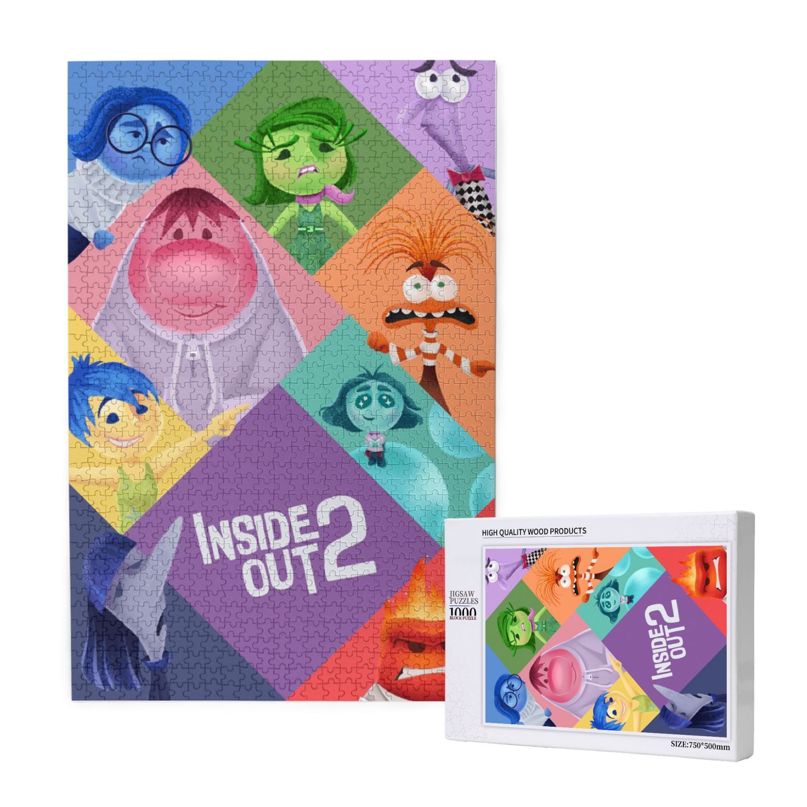 Inside Out Puzzle 1000 Pieces Wooden Jigsaw Puzzle For Adult Teens Kids ...