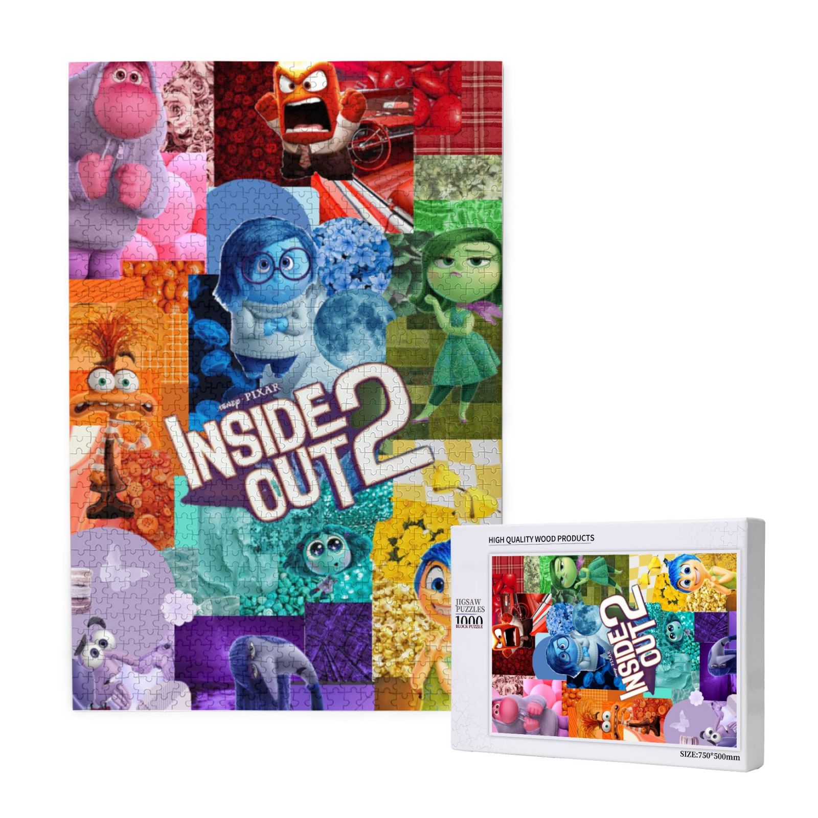 Inside Out Puzzle 1000 Pieces Wooden Jigsaw Puzzle For Adult Teens Kids ...
