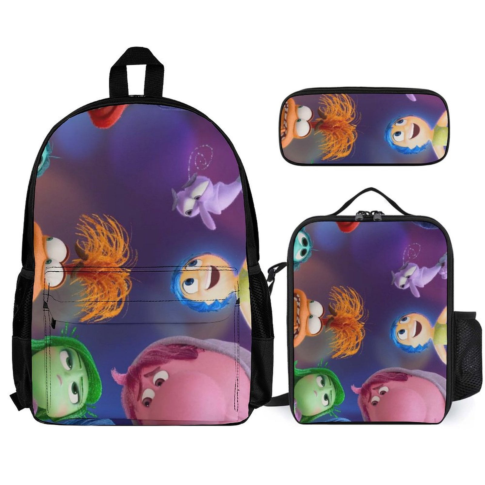 Inside Out Schoolbag 3-Pieces Set With Pencil Case Lunch Bag Backpack ...