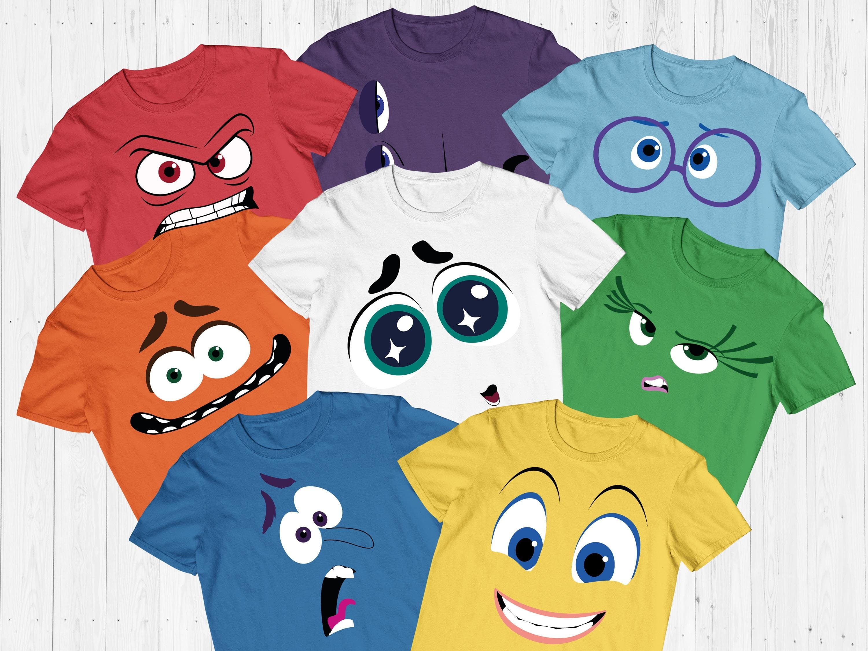 Inside Out Shirts, Inside Out Characters Costume, Inside Out Group ...