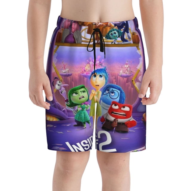 Inside Out Short Kids Swim Trunk Cartoon Boys Swim Trunks Quick Dry Sun ...