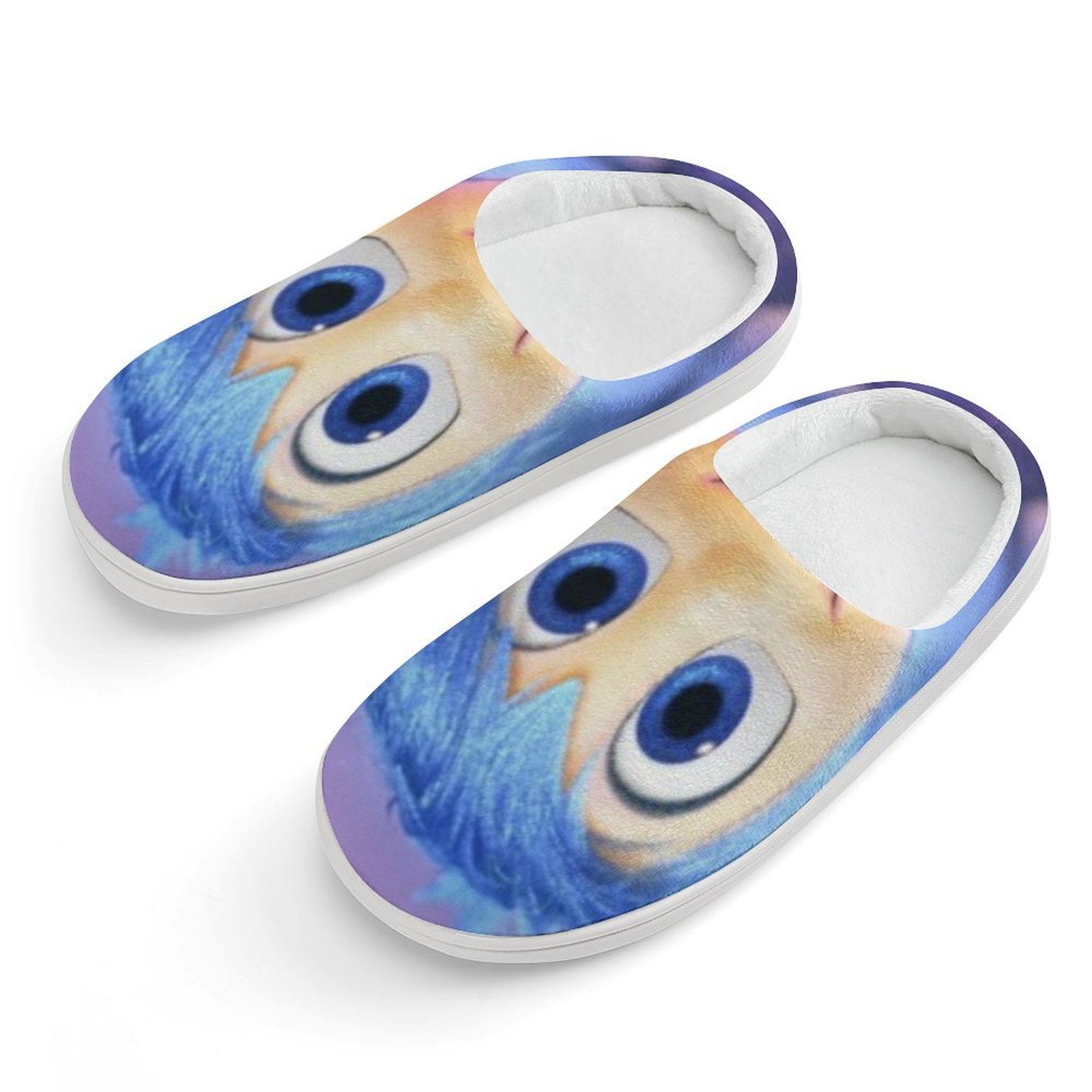 Inside Out Soft Plush Slippers for Boys Girls Winter Warm Cotton ...