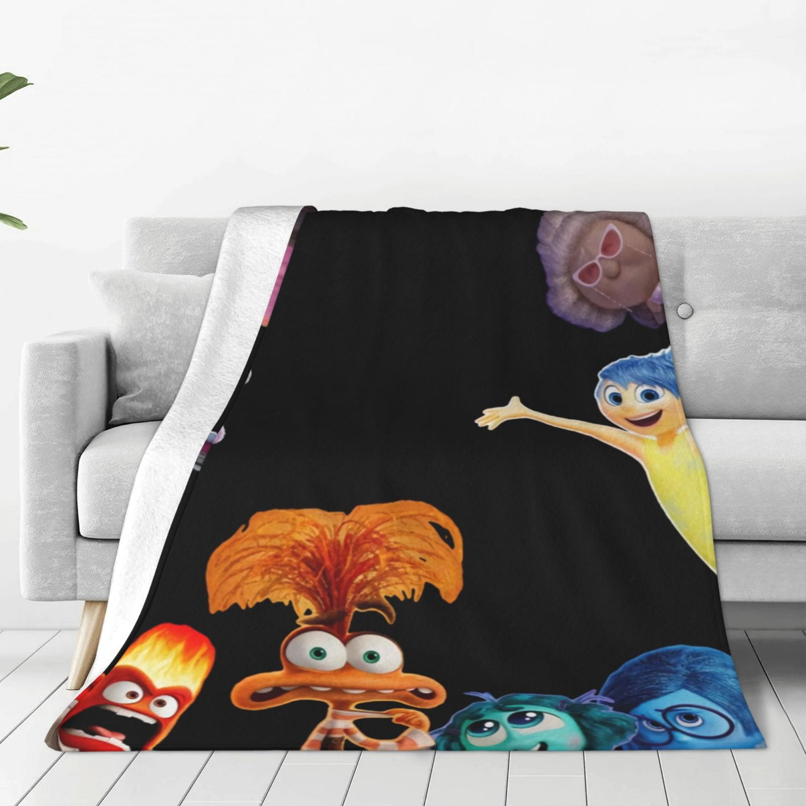 Inside Out Sticker Blanket Cartoon Blanket Home Cute Blankets for Sofa ...