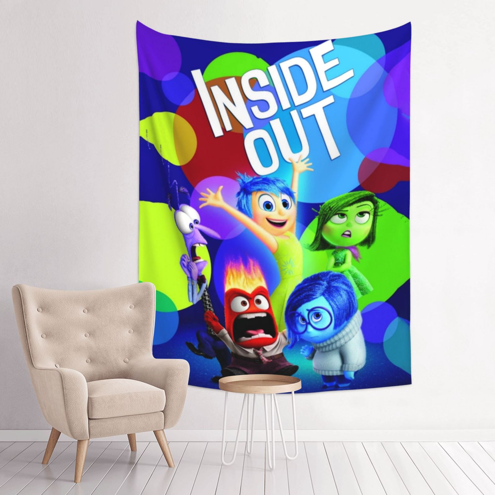 Inside Out Tapestry Anime Poster Large Background Wall Art Bedroom Wall ...