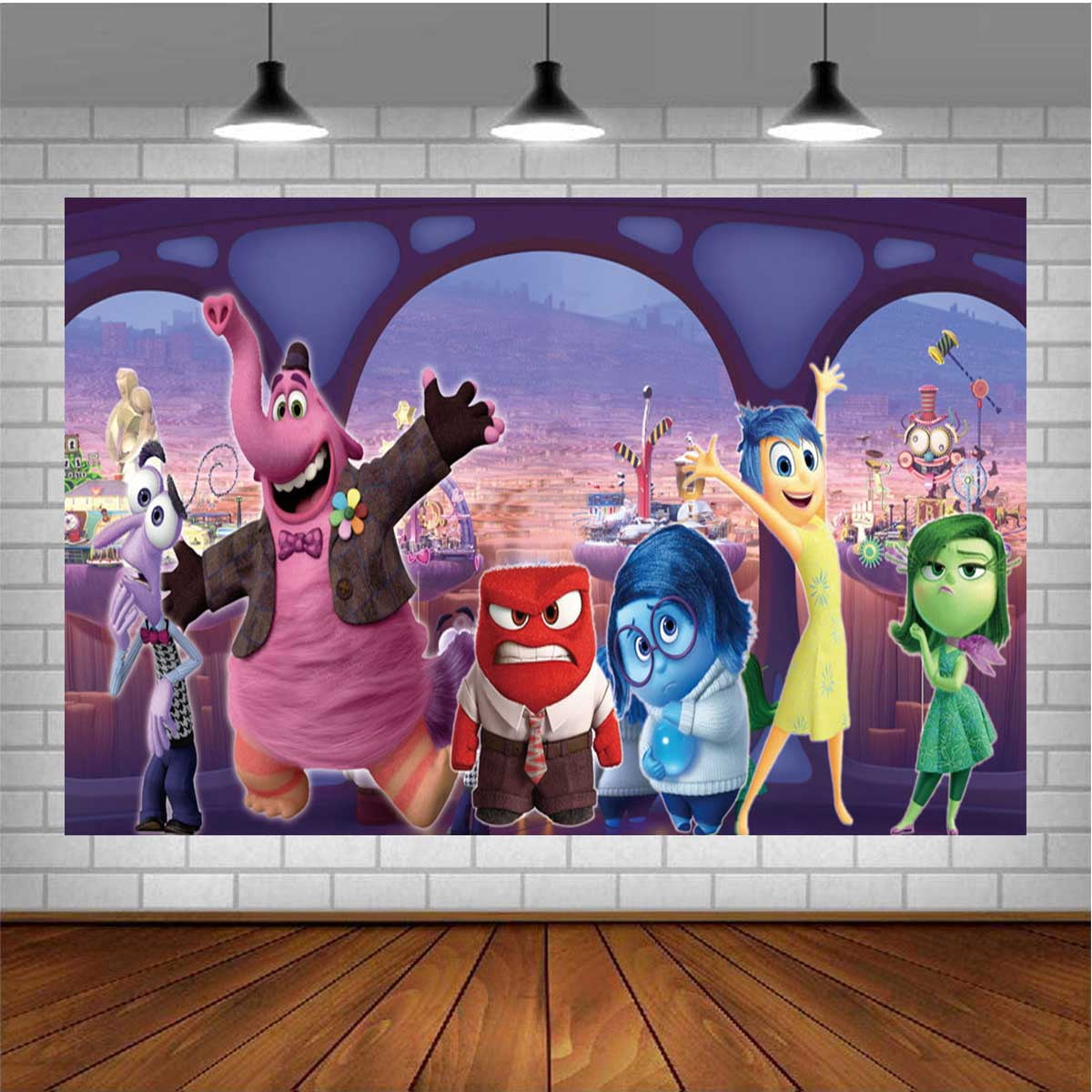 Inside Out Post Wall Decor Birthday Banner Backdrop Background Party ...