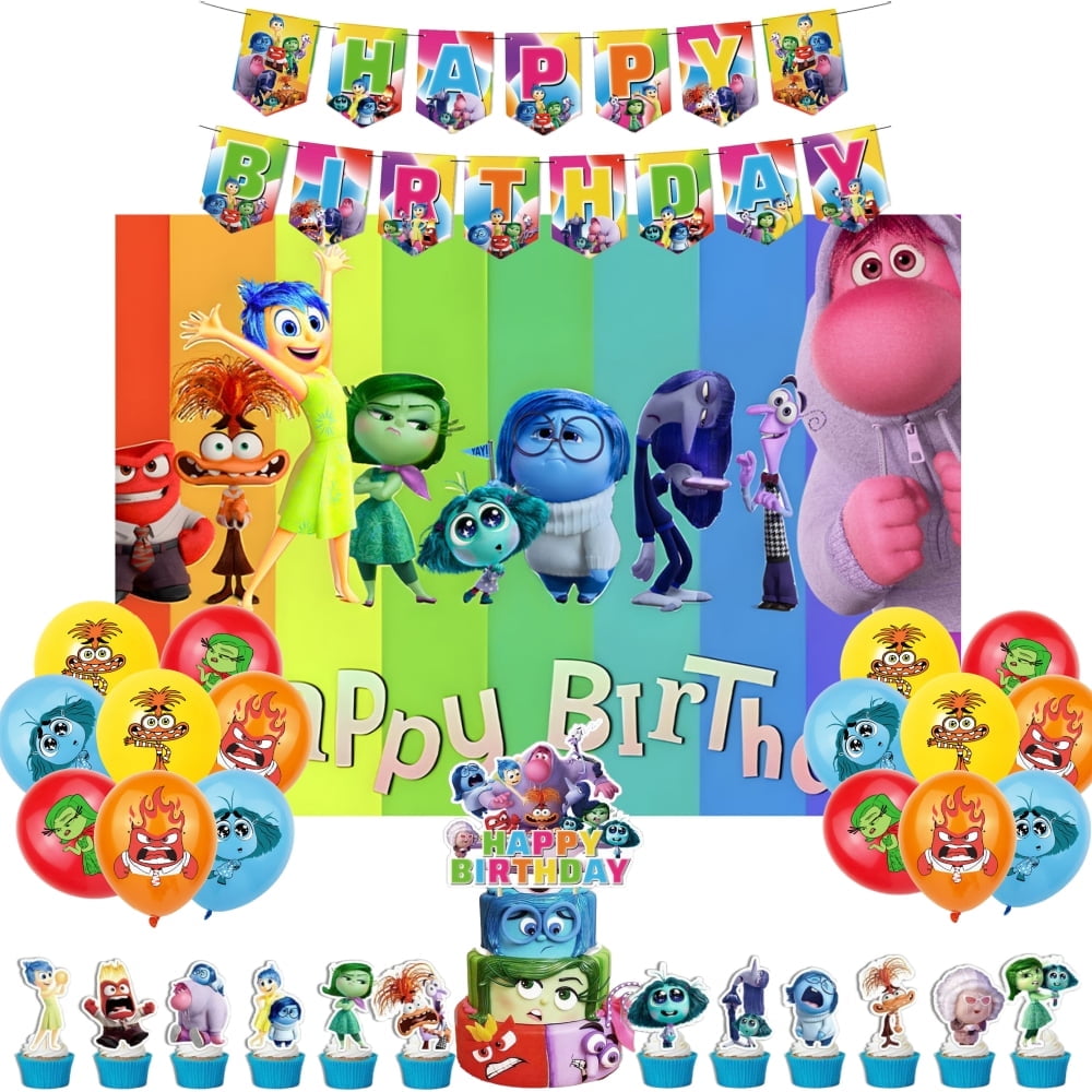 Inside Out Theme Cartoon style Birthday Decoration Kits，Party Supplies ...