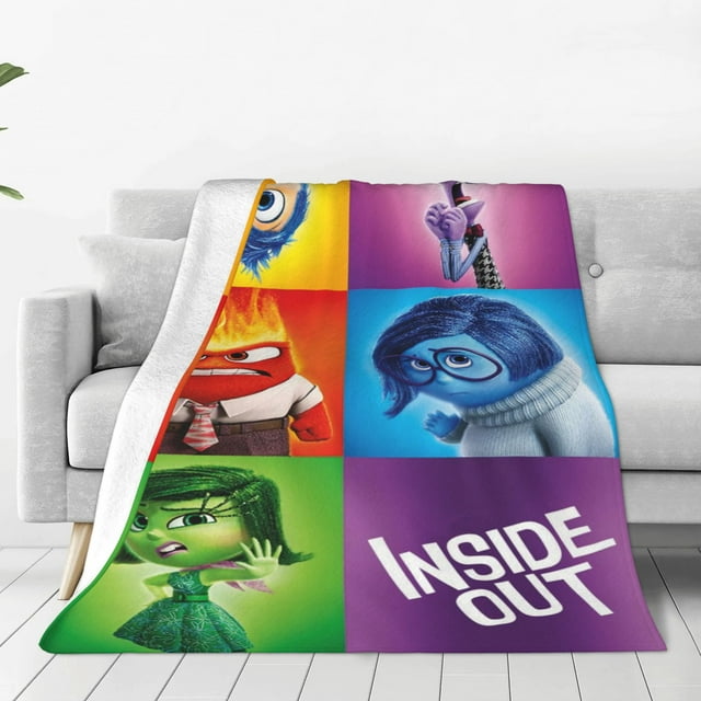 Inside Out Throw Blanket Soft Plush Travel Blanket For Bedroom Living ...