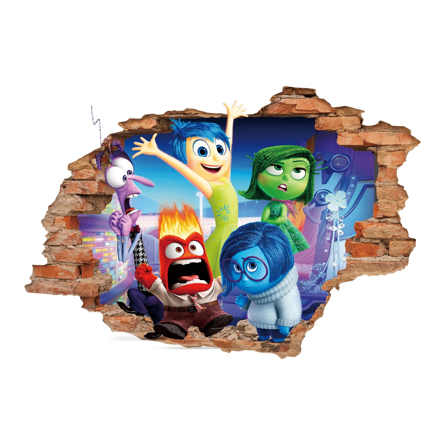 Inside Out Wall Stickers Cartoon Wall Stickers DIY Wall Decoration Girl ...