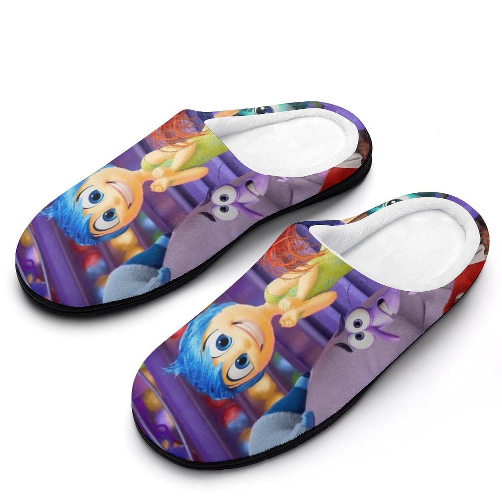 Inside Out Women's Fuzzy Slippers Lightweight Anti-slip Rubber Sole ...