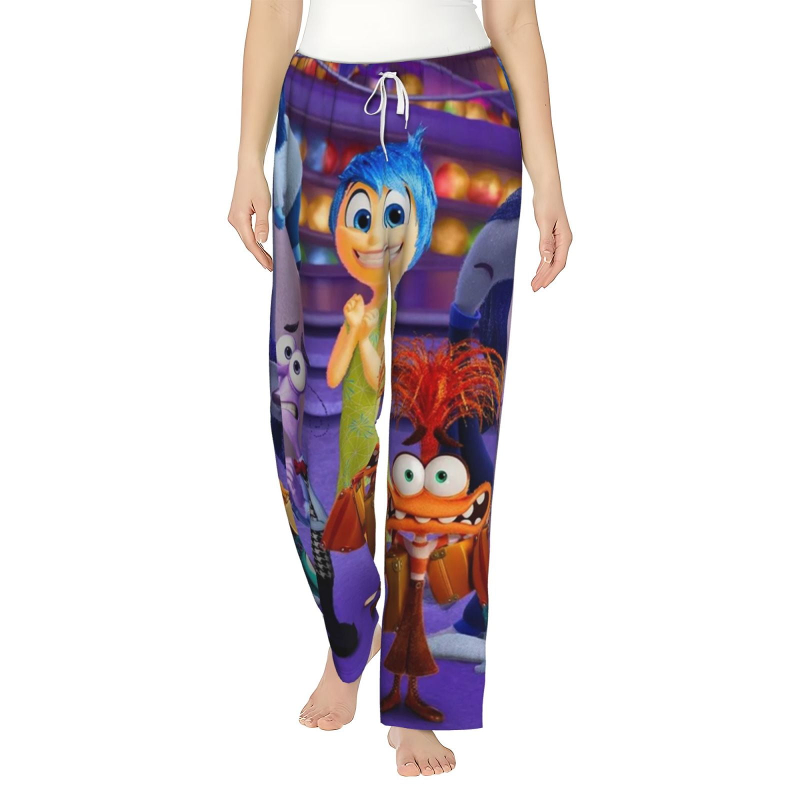 Inside Out Women's Pajama Pants Lounge Daily Novelty Cozy Sleep Bottoms ...