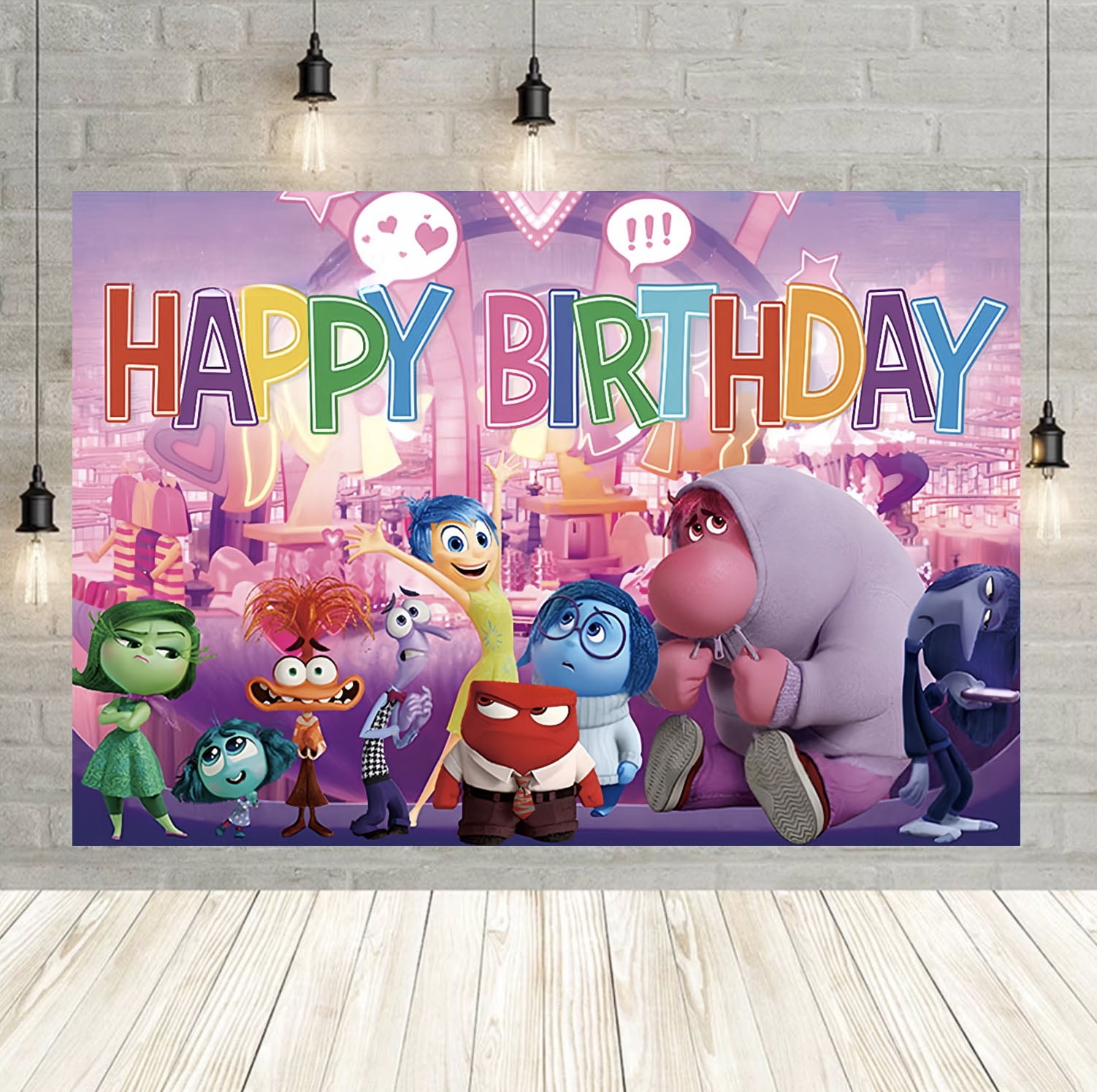 Inside Out party backdrop decoration, 60x40 inch Inside Out decorative ...