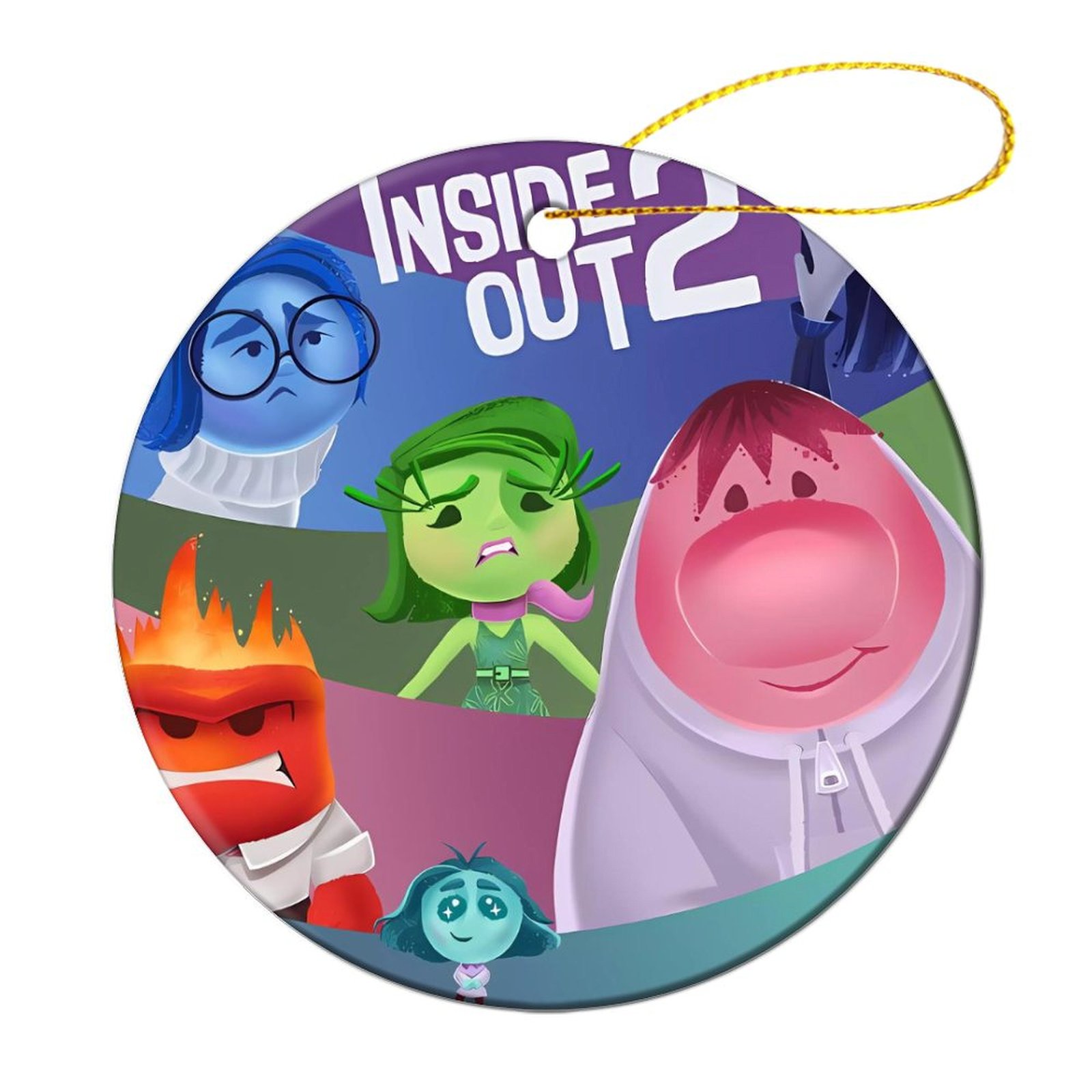 Inside_Out2 Ceramic Christmas Circular Ornament 2024 - Double-sided ...