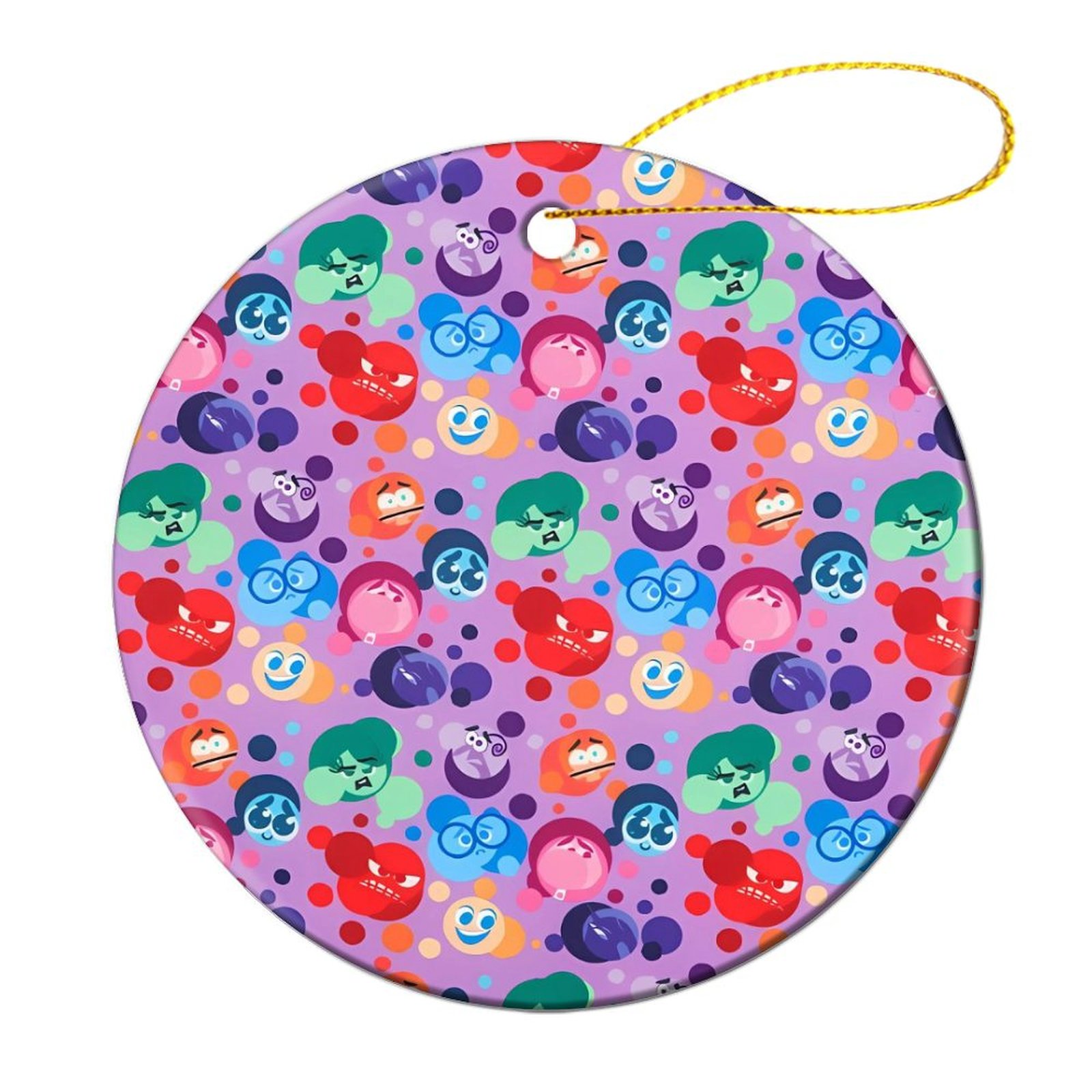 Inside_Out2 Ceramic Christmas Circular Ornament 2024 - Double-sided ...