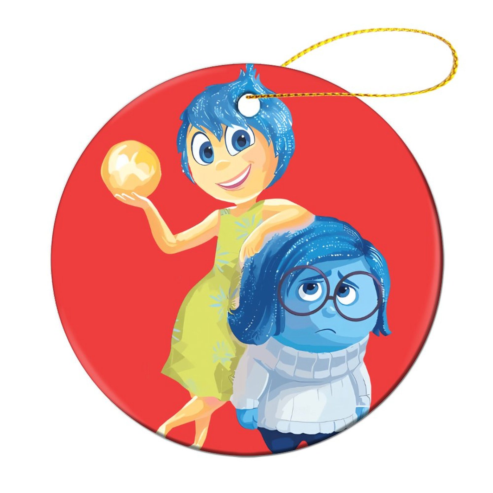 Inside_Out2 Ceramic Christmas Circular Ornament 2024 - Double-sided ...