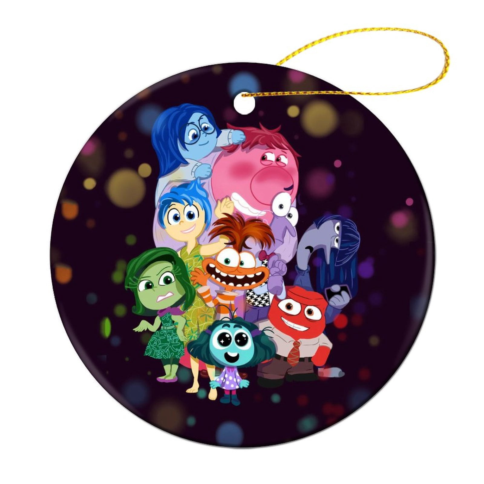 Inside_Out2 Ceramic Christmas Circular Ornament 2024 - Double-sided ...