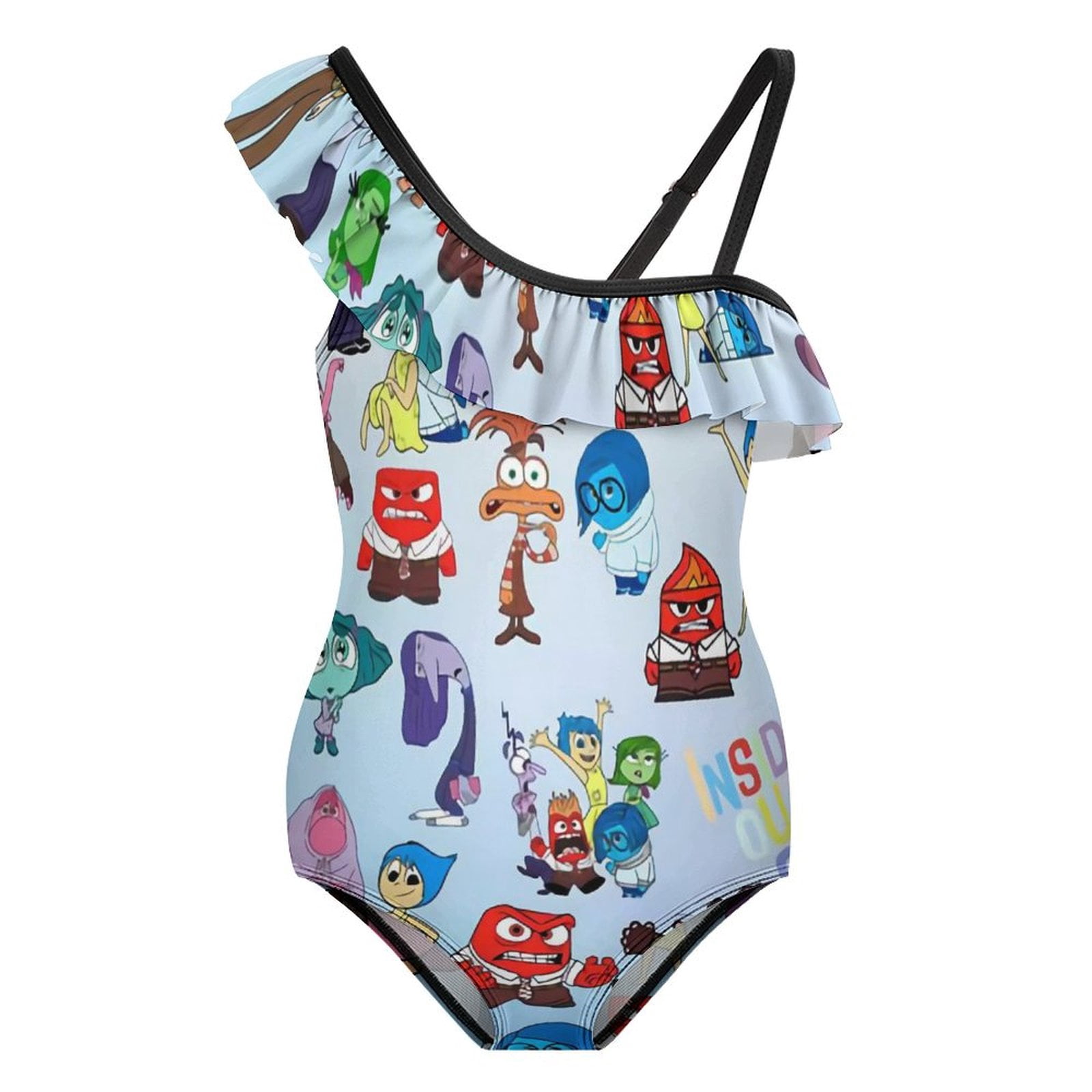 Inside Out2 Girls Swimsuit One Piece Swimsuits Ruffle Bathing Suit Kids ...
