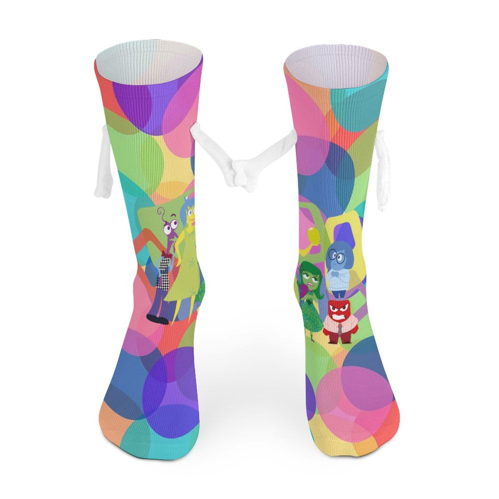 Inside Out2 Holding Hands Socks Funny Magnetic Suction 3D Doll Couple ...
