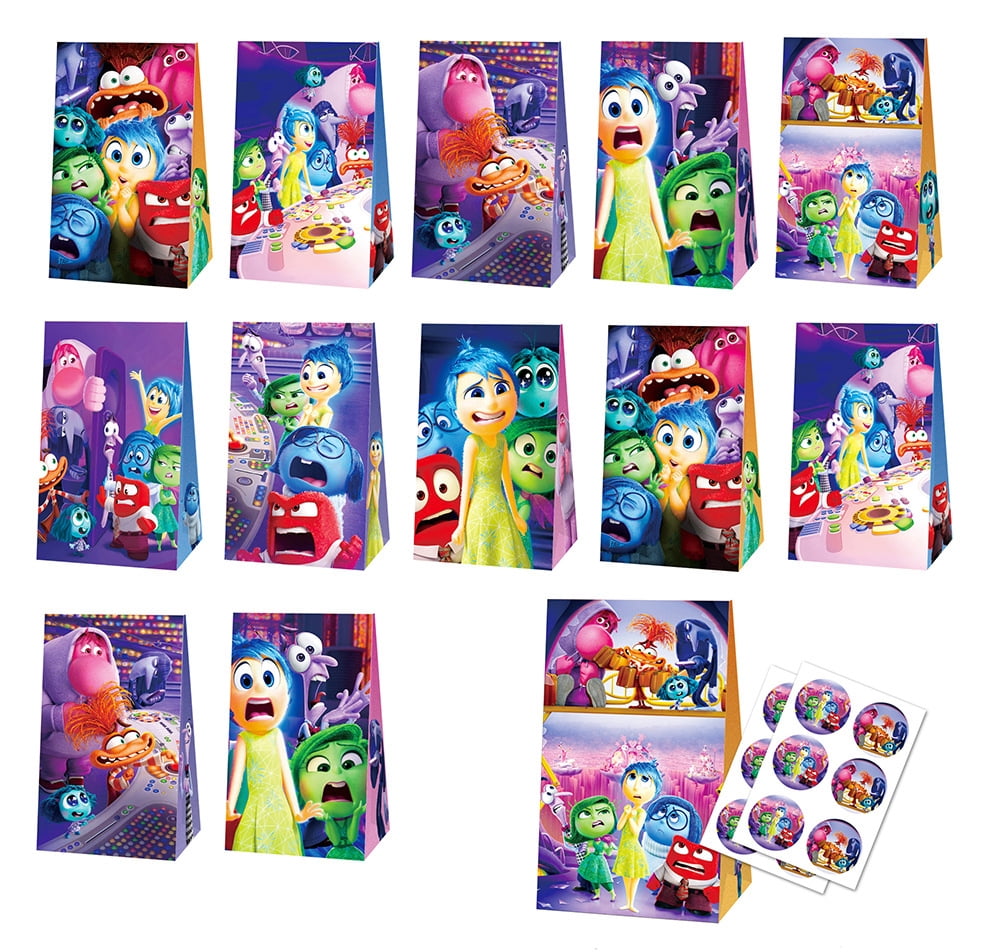 Inside Out Party Bags, 12pcs Inside Out Gift Bags/Inside Out Goodie ...
