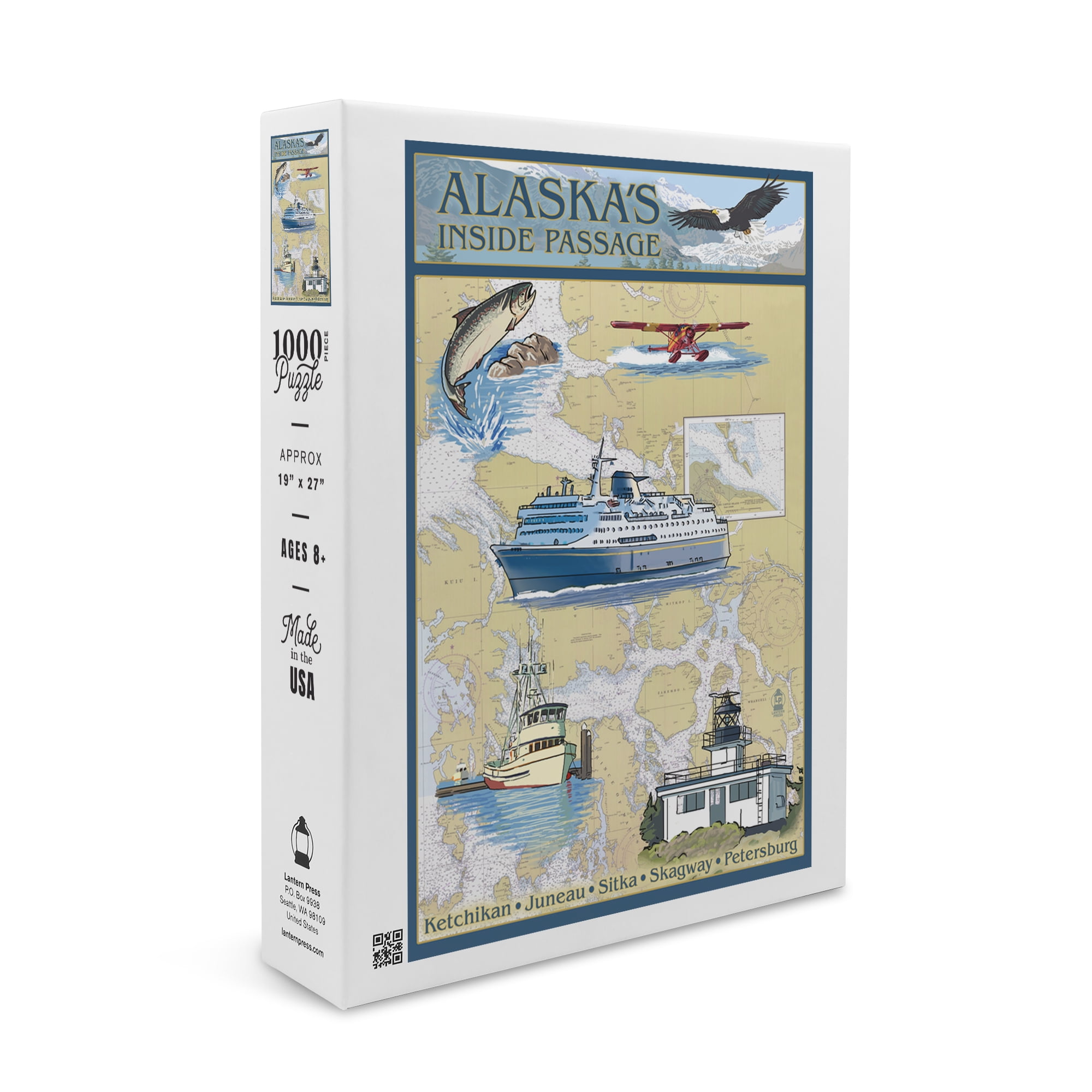 Inside Passage, Alaska, Nautical Chart (1000 Piece Puzzle, Size 19x27 ...