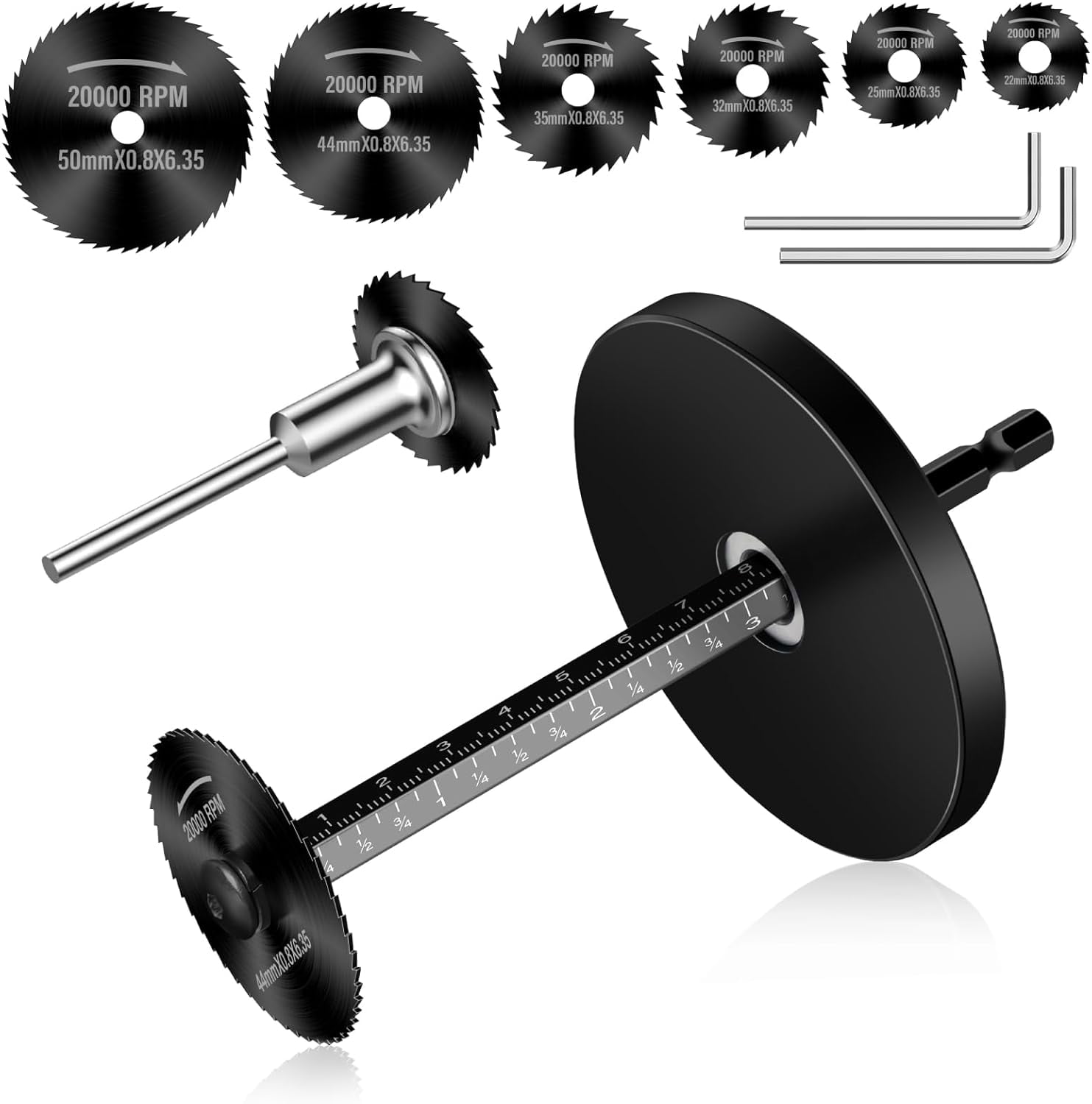 Inside Pipe Cutter,6 pcs Saw Tooth Blades with 4 Inch Scale 1/4" Hex ...