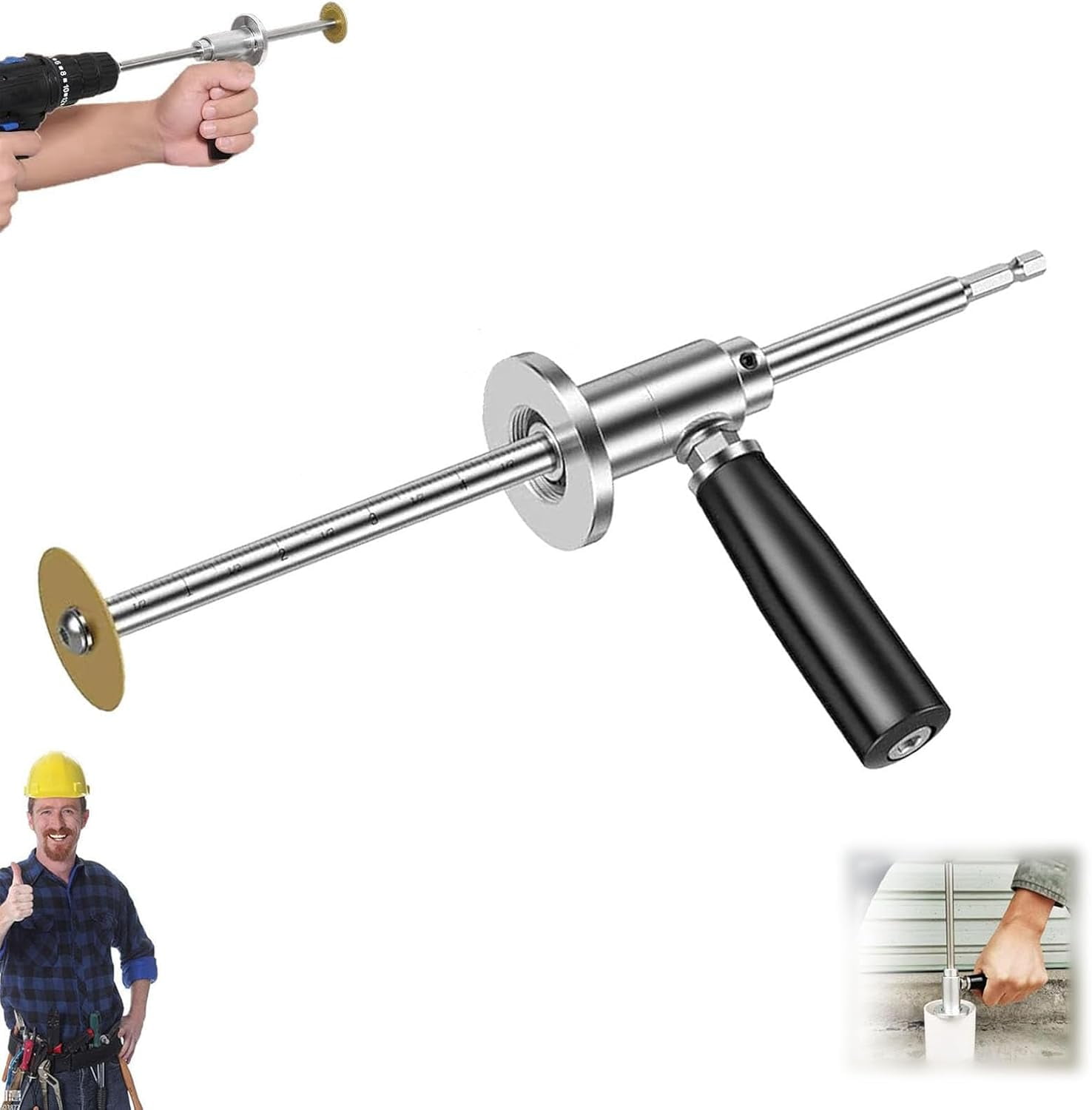 Inside Pipe Cutter for PVC Pipe Cutter, Stainless Steel Plumbing Inside Cutter Tools with ...