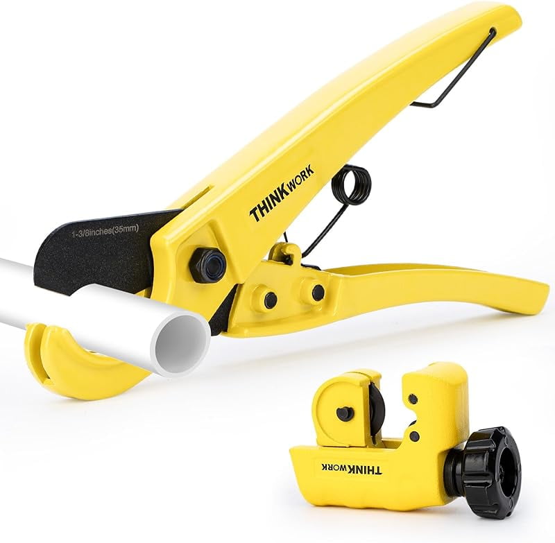 Inside Pipe Cutter for PVC Pipe, Cutter Tool Set with Scale Adjustable Depth Gauge, 5PCS Saw ...