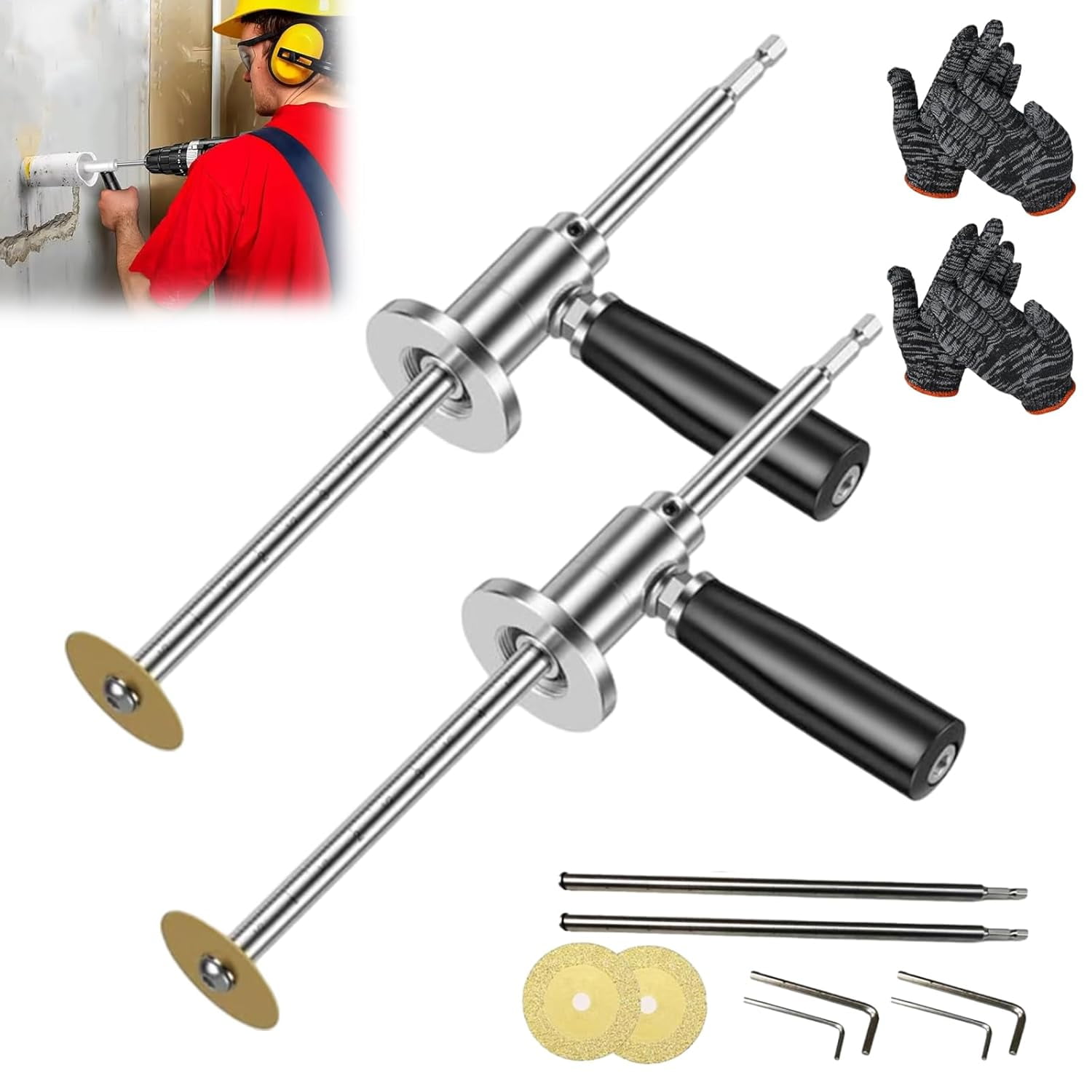 Inside Pipe Cutter for PVC Pipe, Stainless Steel Internal Pipe Cutter Tool Set,7 Inch Adjustable ...