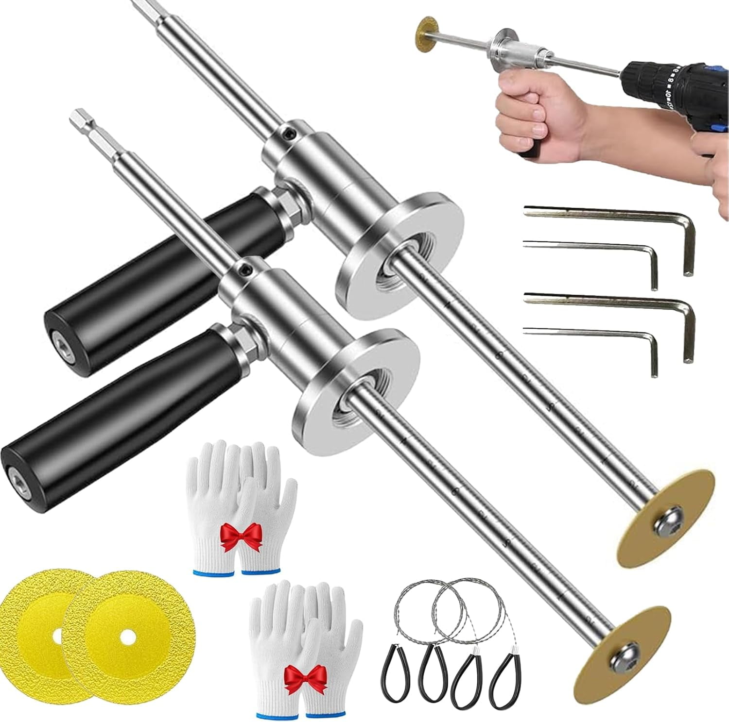 Inside Pipe Cutter for PVC Pipe, Stainless Steel Internal Pipes Cutter Tool with 7" Adjustable ...