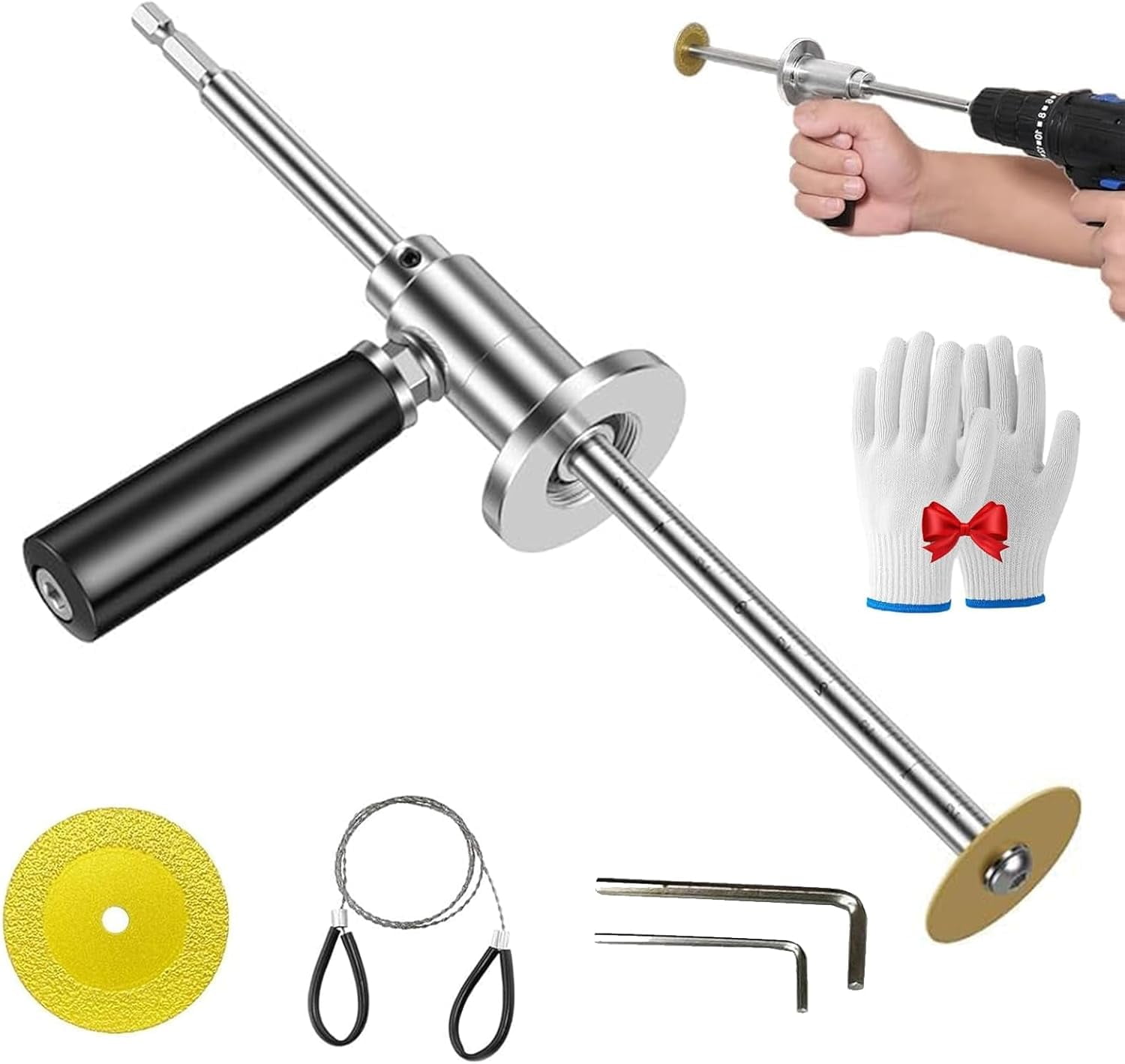 Inside Pipe Cutter for PVC Pipe, Stainless Steel Internal Pipes Cutter Tool with 7" Adjustable ...