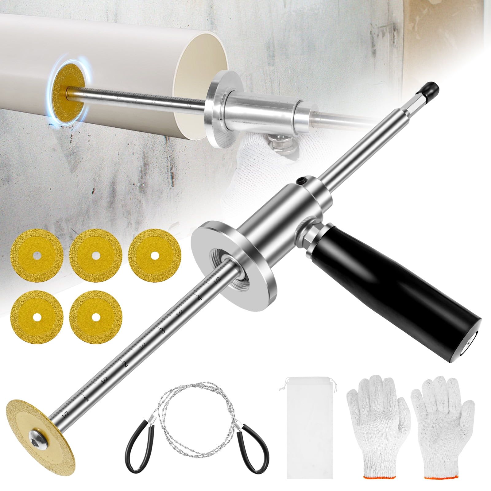 Inside Pipe Cutter Stainless Steel Internal Pipe Cutter Tool 7 Inches ...