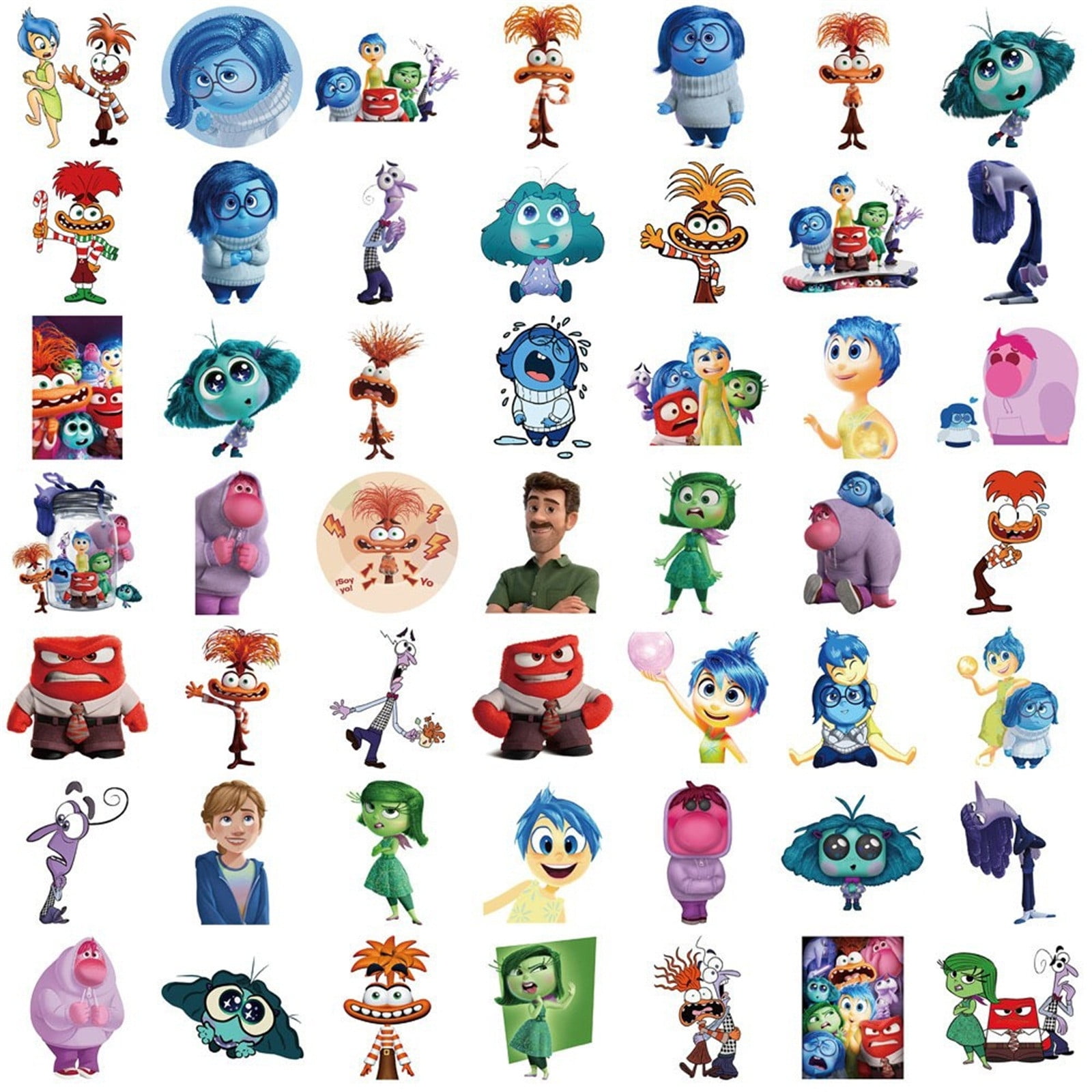 Inside Out Plush Toys Under $5 Birthday Gifts Stickers ,Laptop Sticker ...