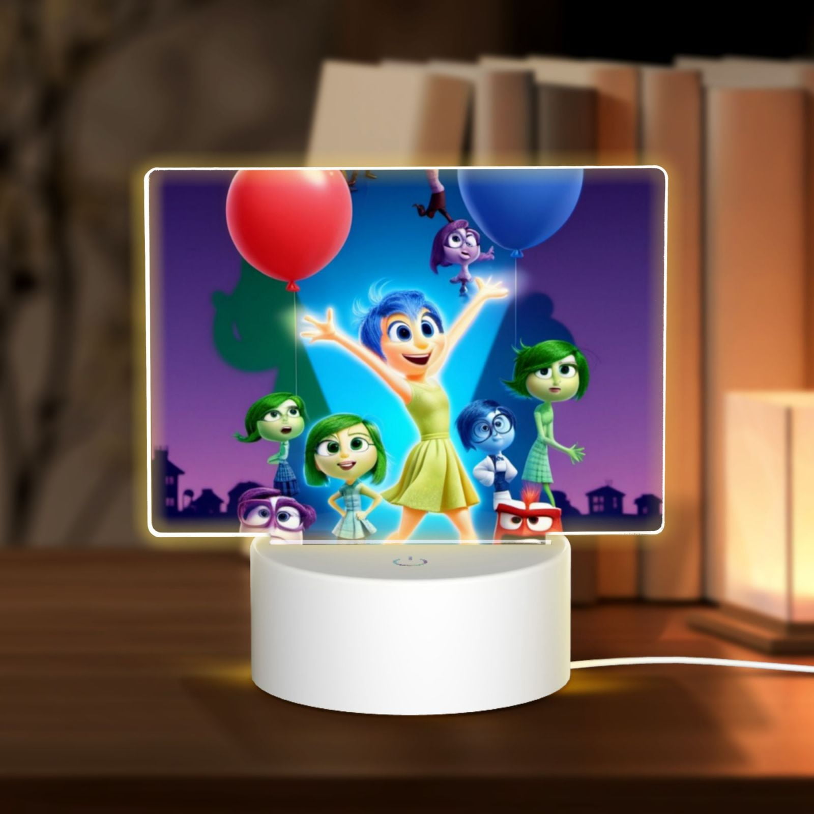 Inside Out Poster Rectangular Acrylic Night Light Adjustable 3 Light ...