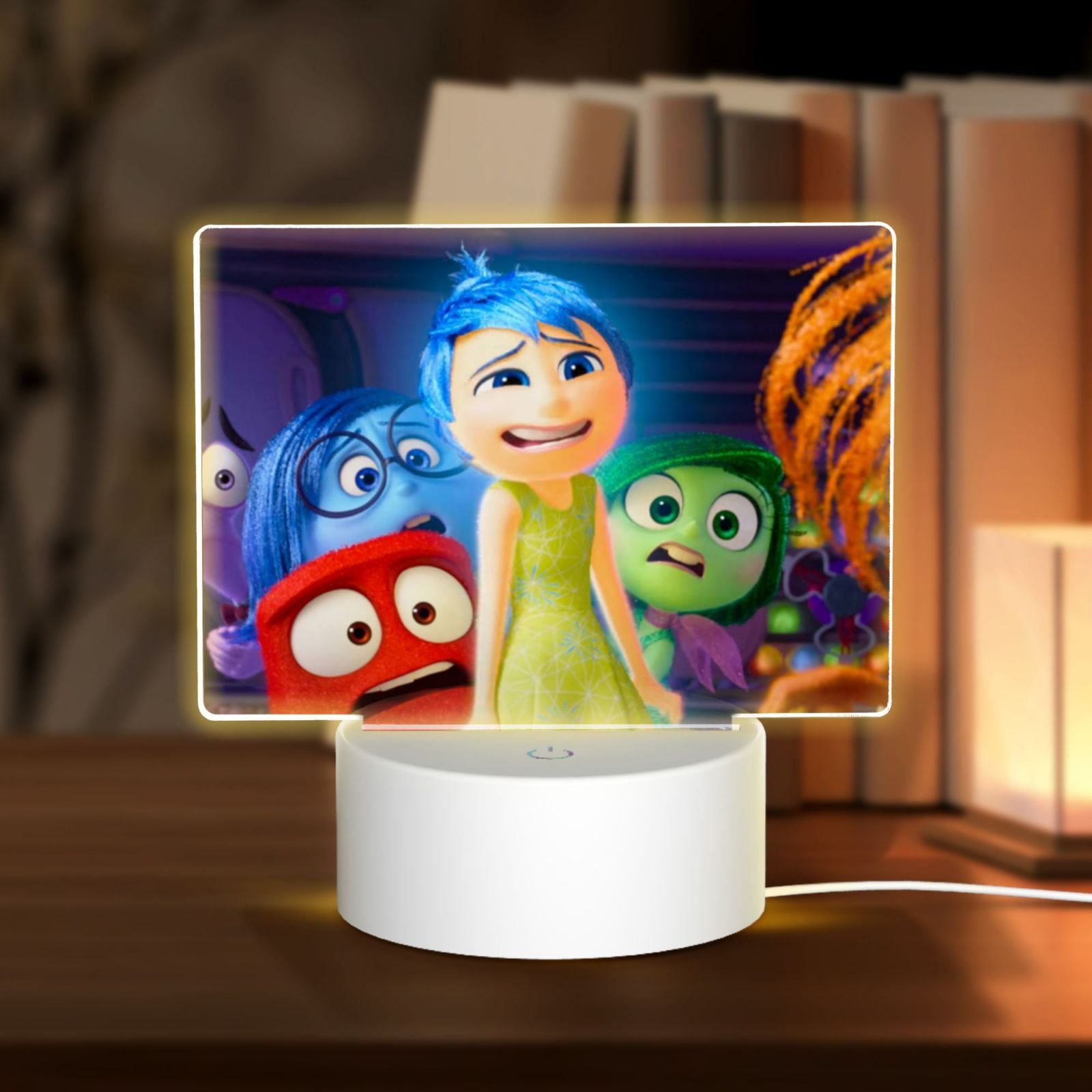 Inside Out Rectangular Acrylic Night Light Adjustable 3 Light Modes USB ...
