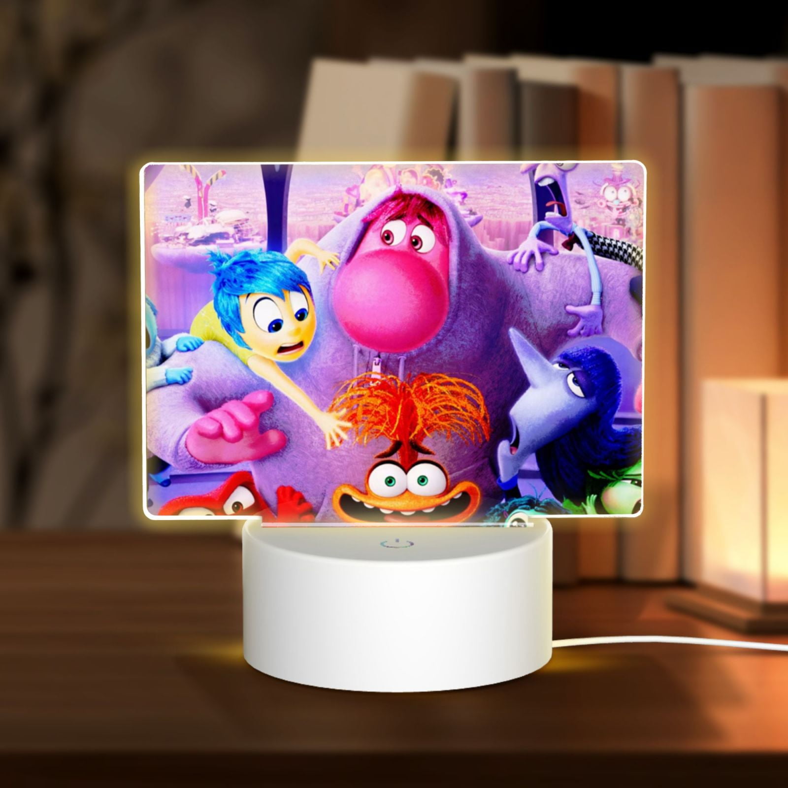 Inside Out Rectangular Acrylic Night Light Adjustable 3 Light Modes USB ...
