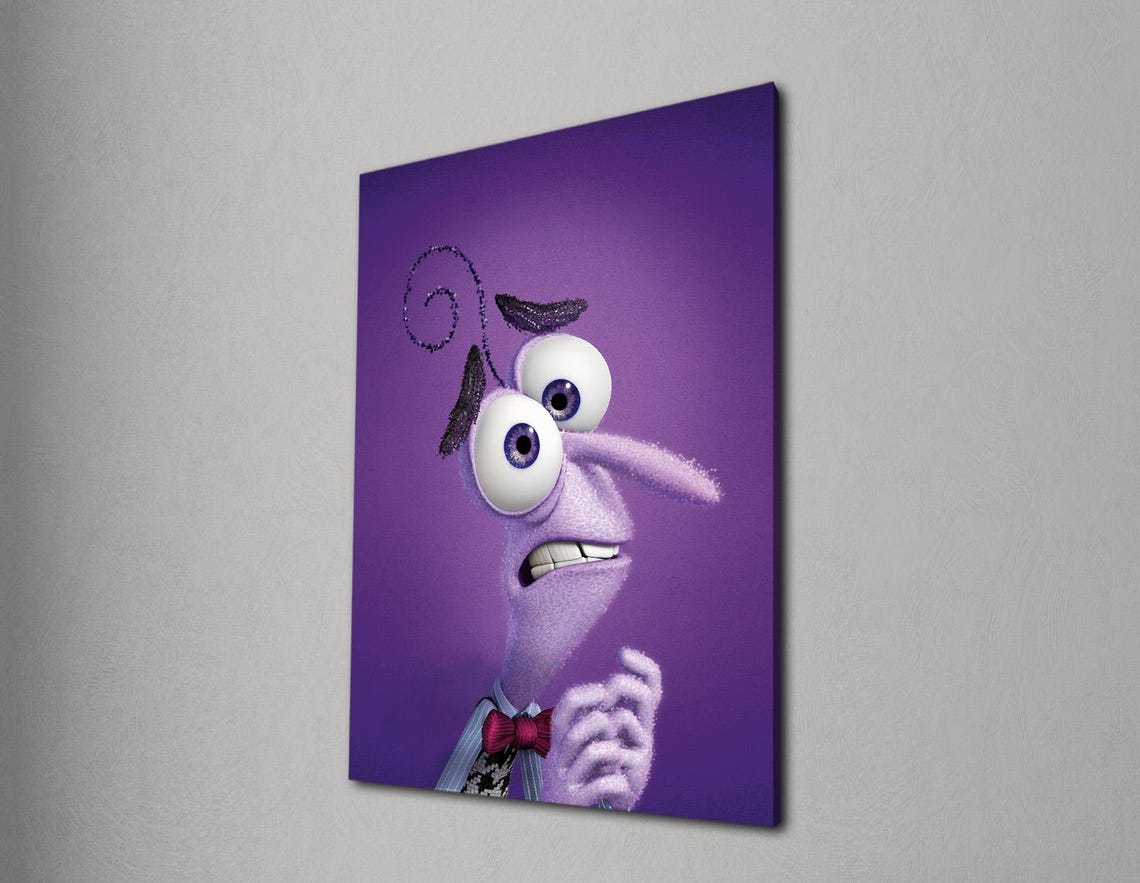 Inside Out Wall Art,Fear Characterpixar Inspired Print,Purple Cartoon ...