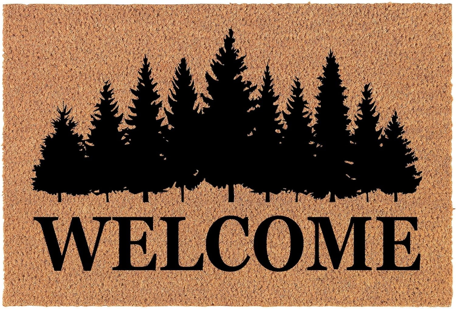 Inside Welcome Forest Trees Cabin Entry Mat Gift Newlywed Gift Funny ...
