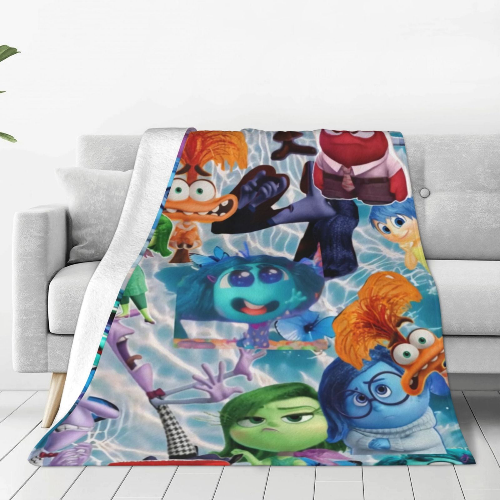 Inside out wallpaper Blanket Cartoon Blanket Home Cute Blankets for ...