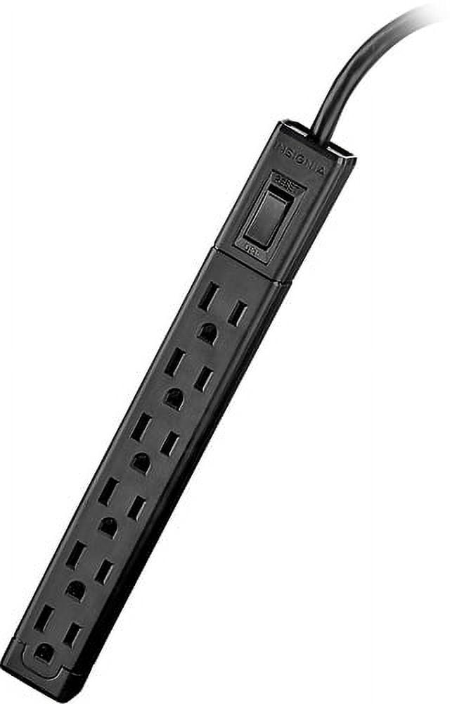 Insignia™ - 6-Outlet Power Strip - Black - Walmart.com