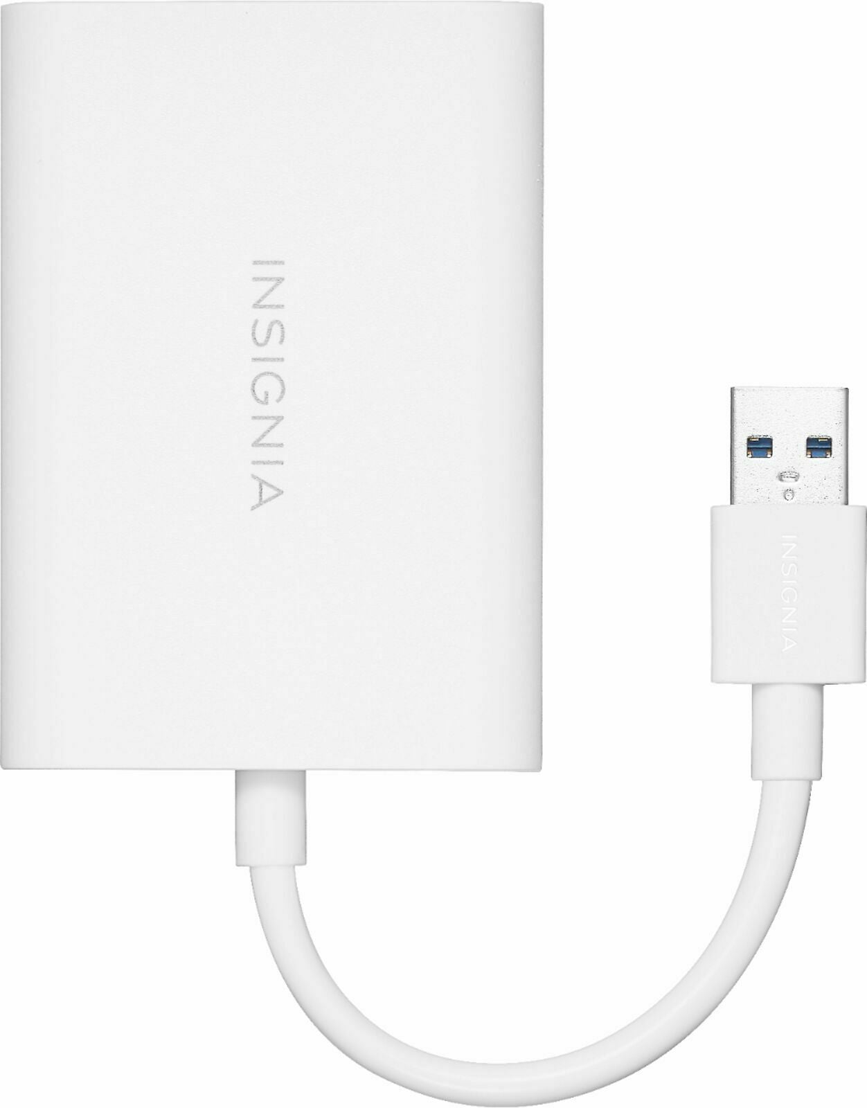 Insignia- USB 3.0 to DisplayPort Adapter - White NEW - Walmart.com