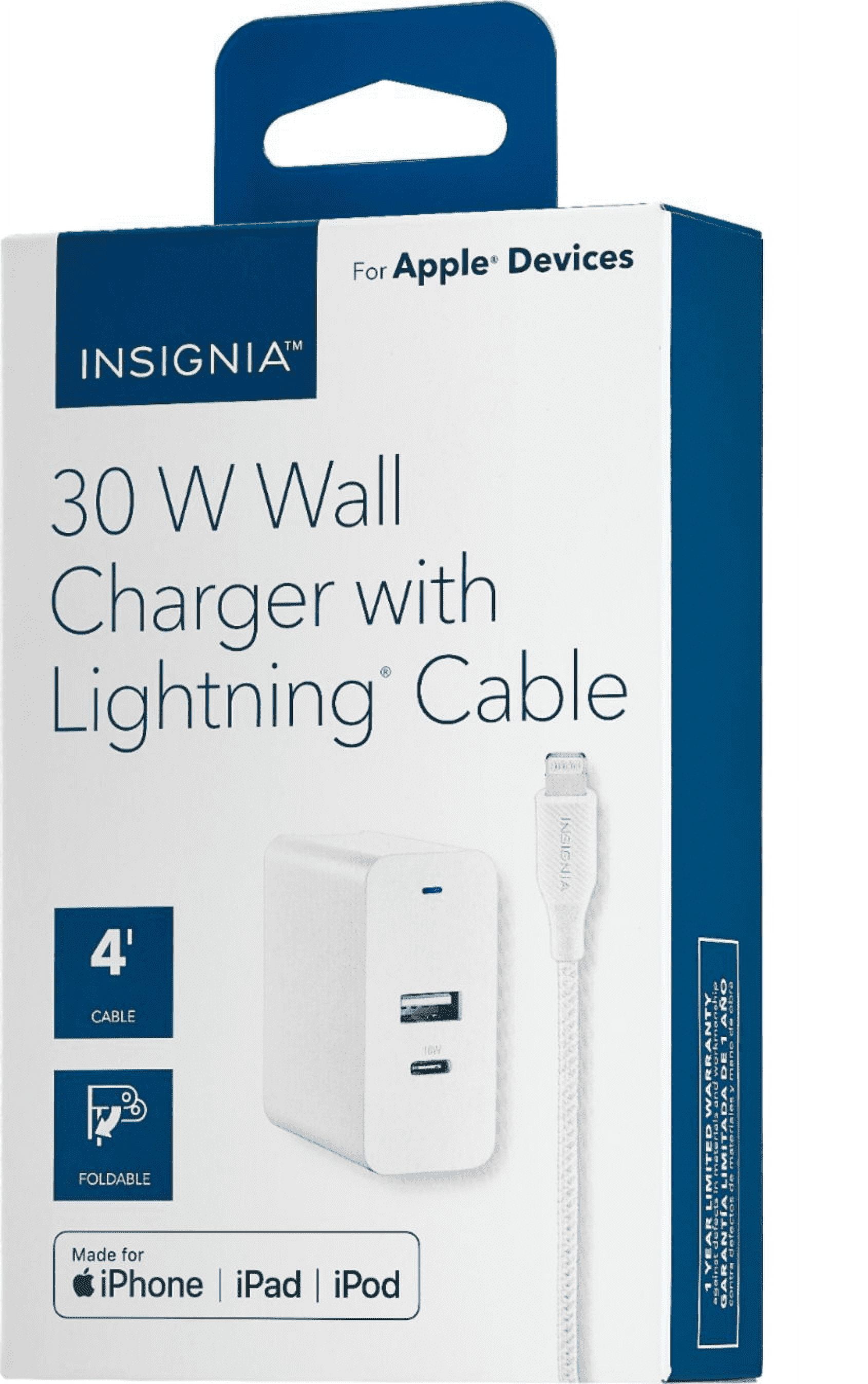 Insignia USB-C Wall Fast Charger w/30 W 1 USB-C & 1 USB Ports w/ 4 ...