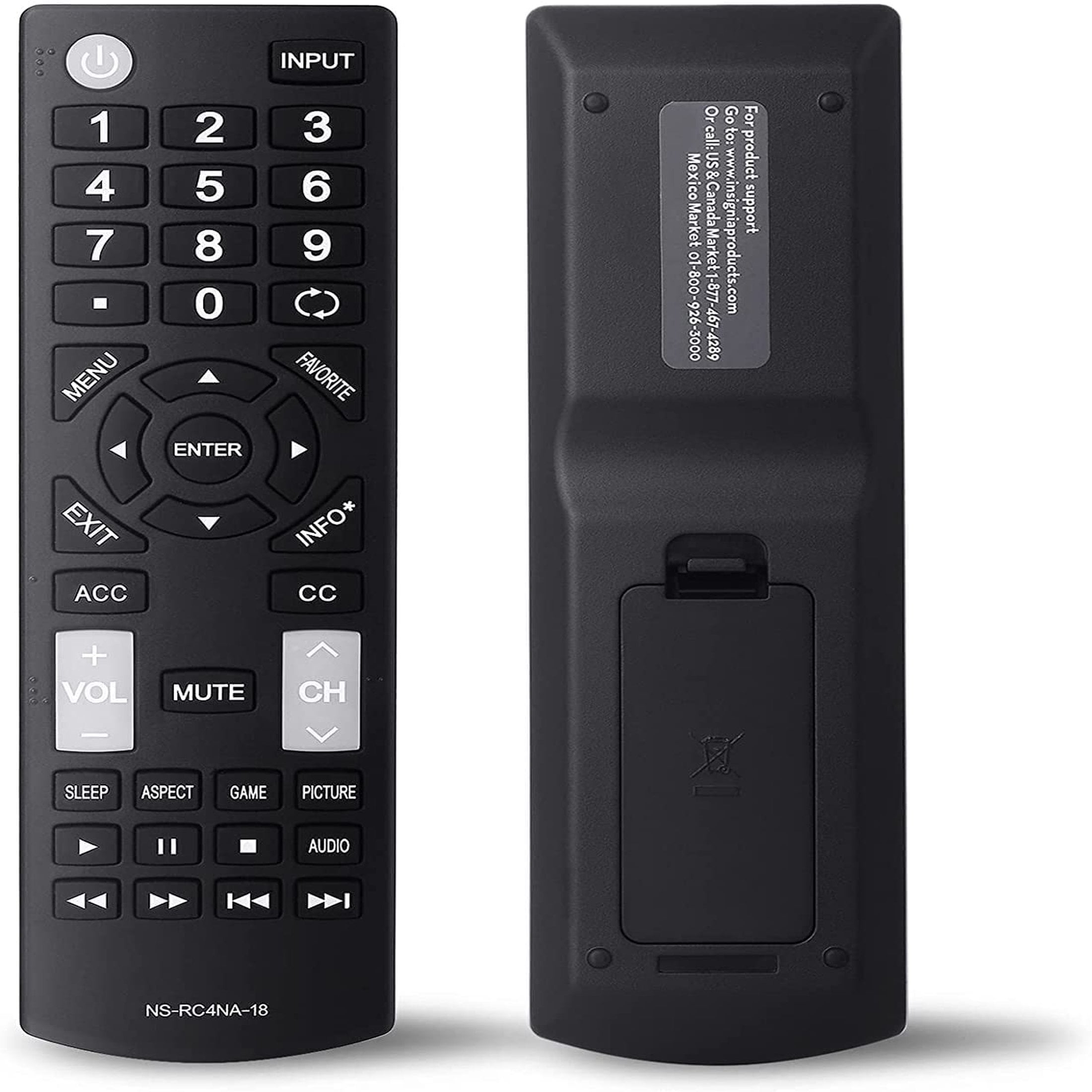 Insignia Universal Remote Control for LED-LCD HDTVs Replacement ...