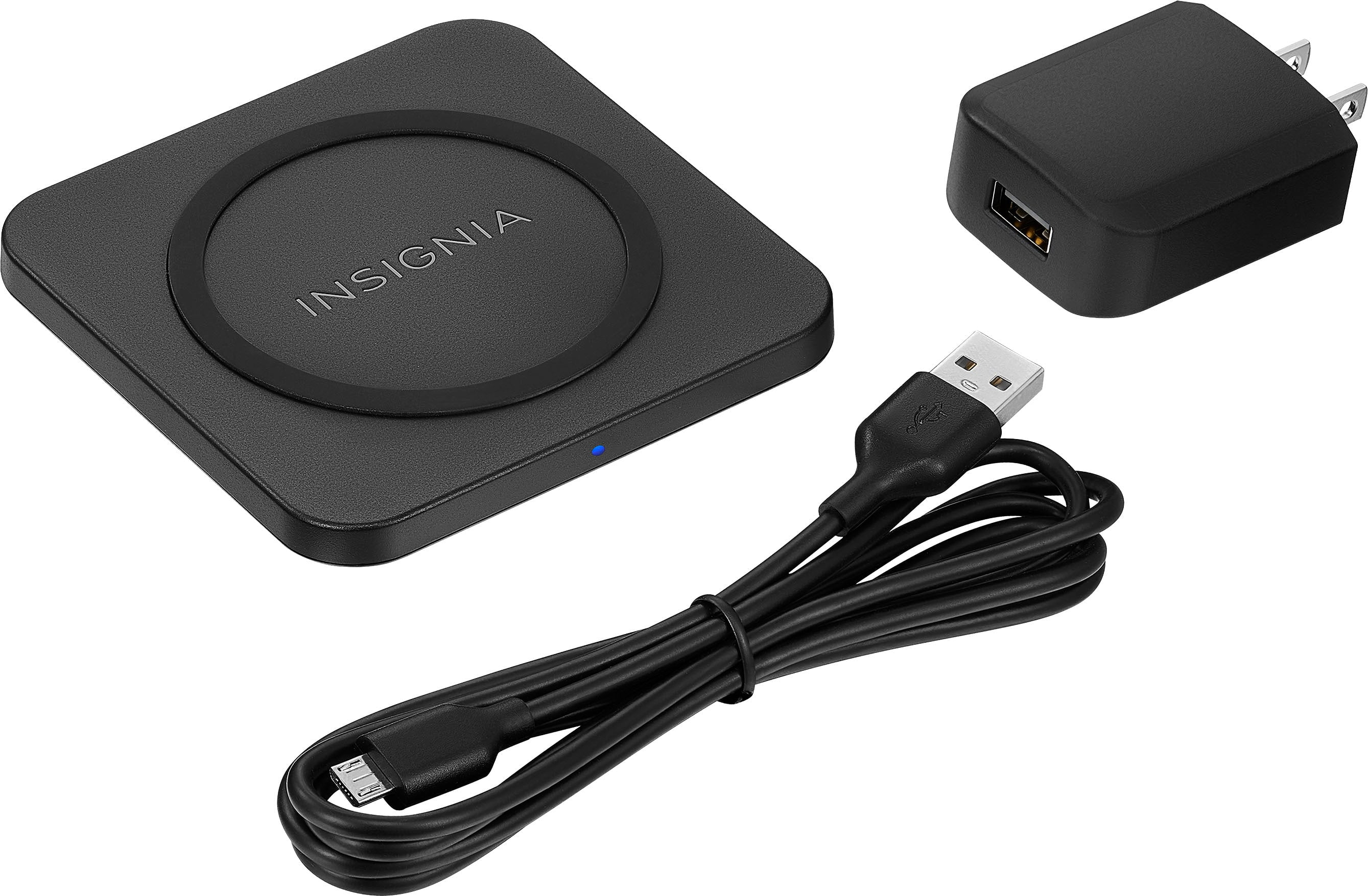 Insignia Wireless Charging Pad for Qi-Compatible Devices 4ft Cable ...