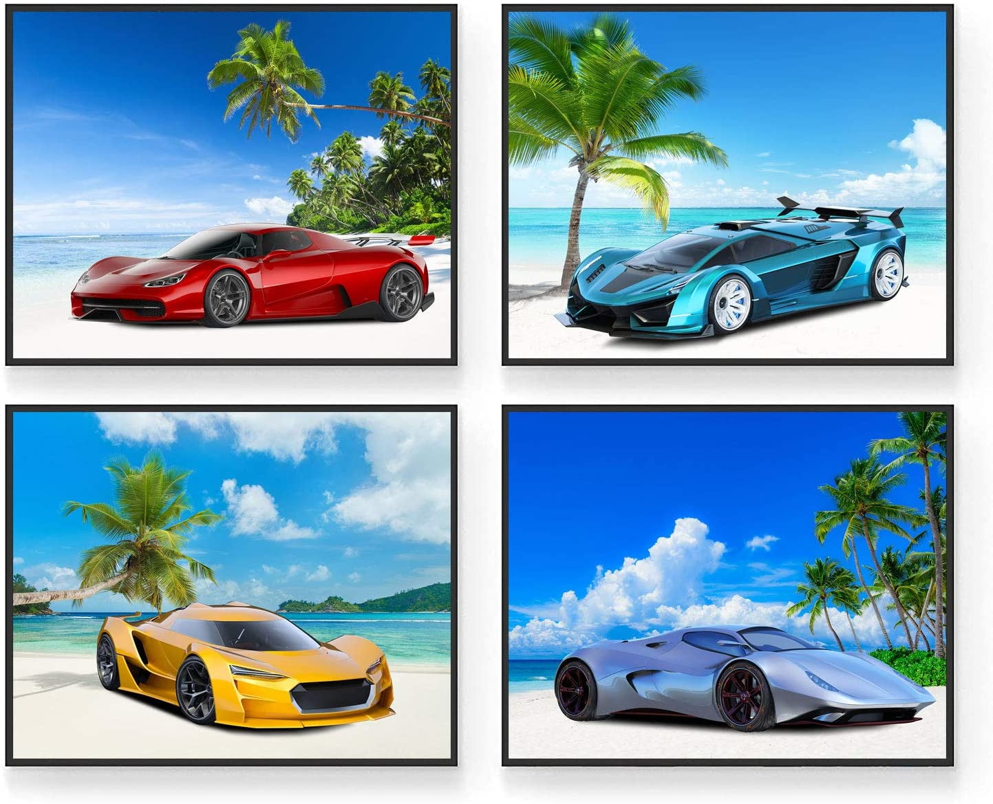 Insire Sport Car Wall Art 8" x 10" Poster (Pack of 4) - Walmart.com