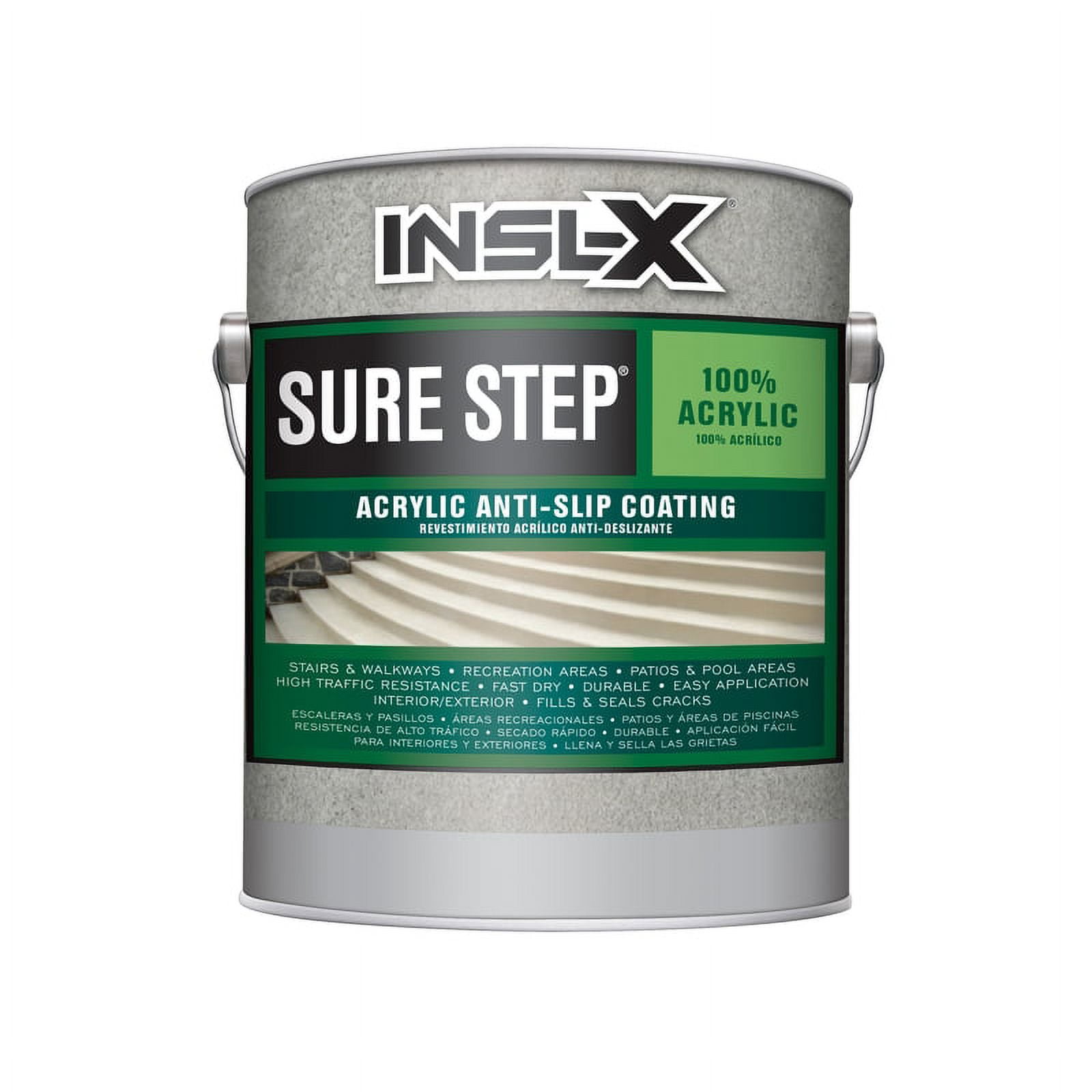 Insl-X 1023248 1 gal Sure Step Flat Light Gray Water-Based Anti-slip ...