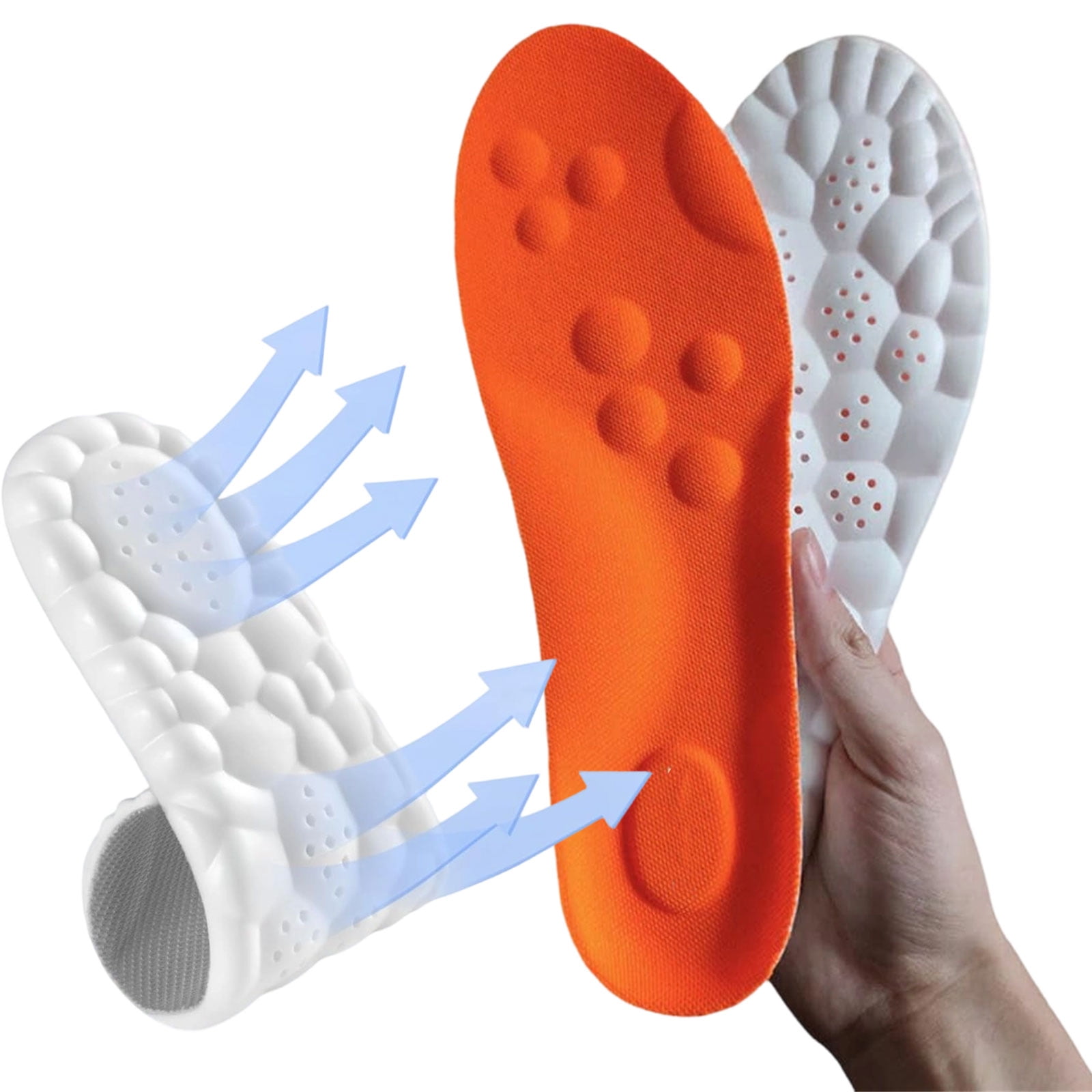 Insoles for Men Women, 2 Pairs Original Comfort Boosting Massage ...