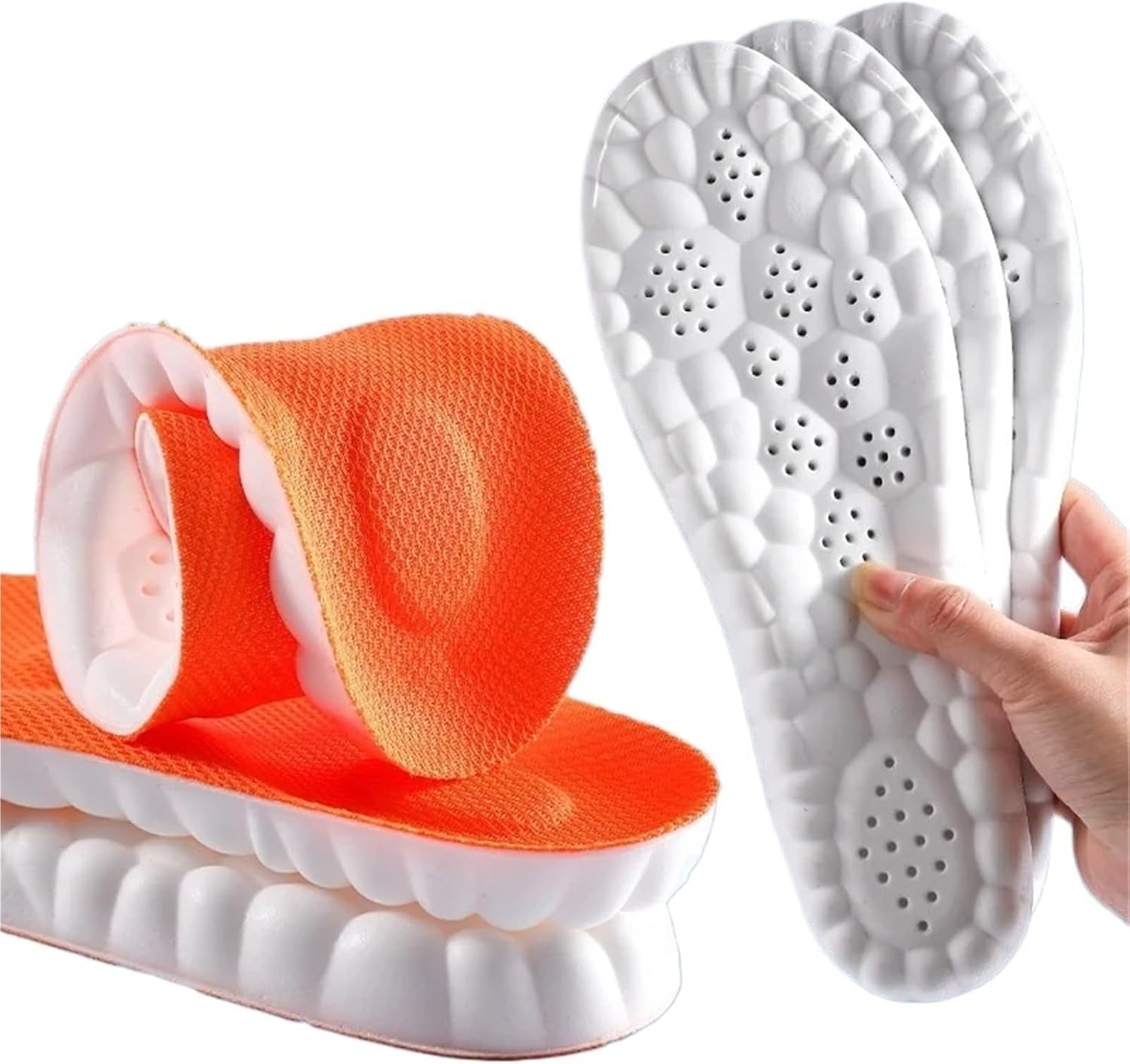 Insoles for Women Man with 4D Memory Foam Cloud Cushioning, Enhanced ...